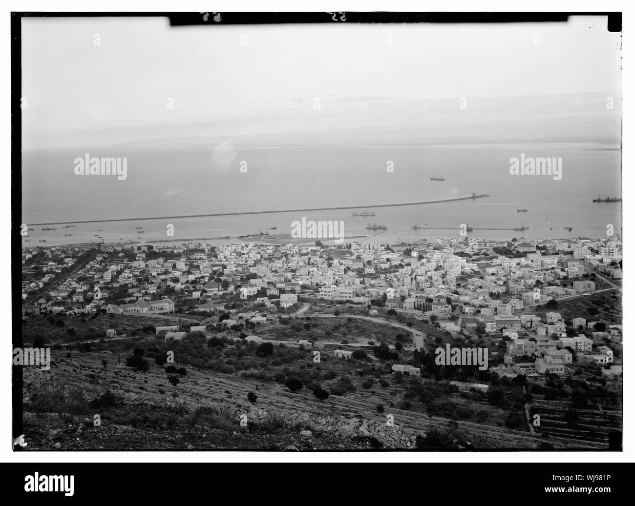 Haifa before harbour complete Stock Photo - Alamy