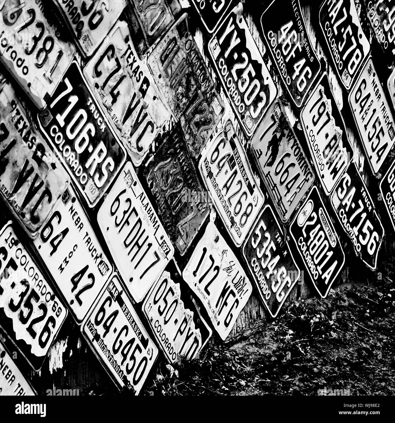 Name number plates hi-res stock photography and images - Alamy