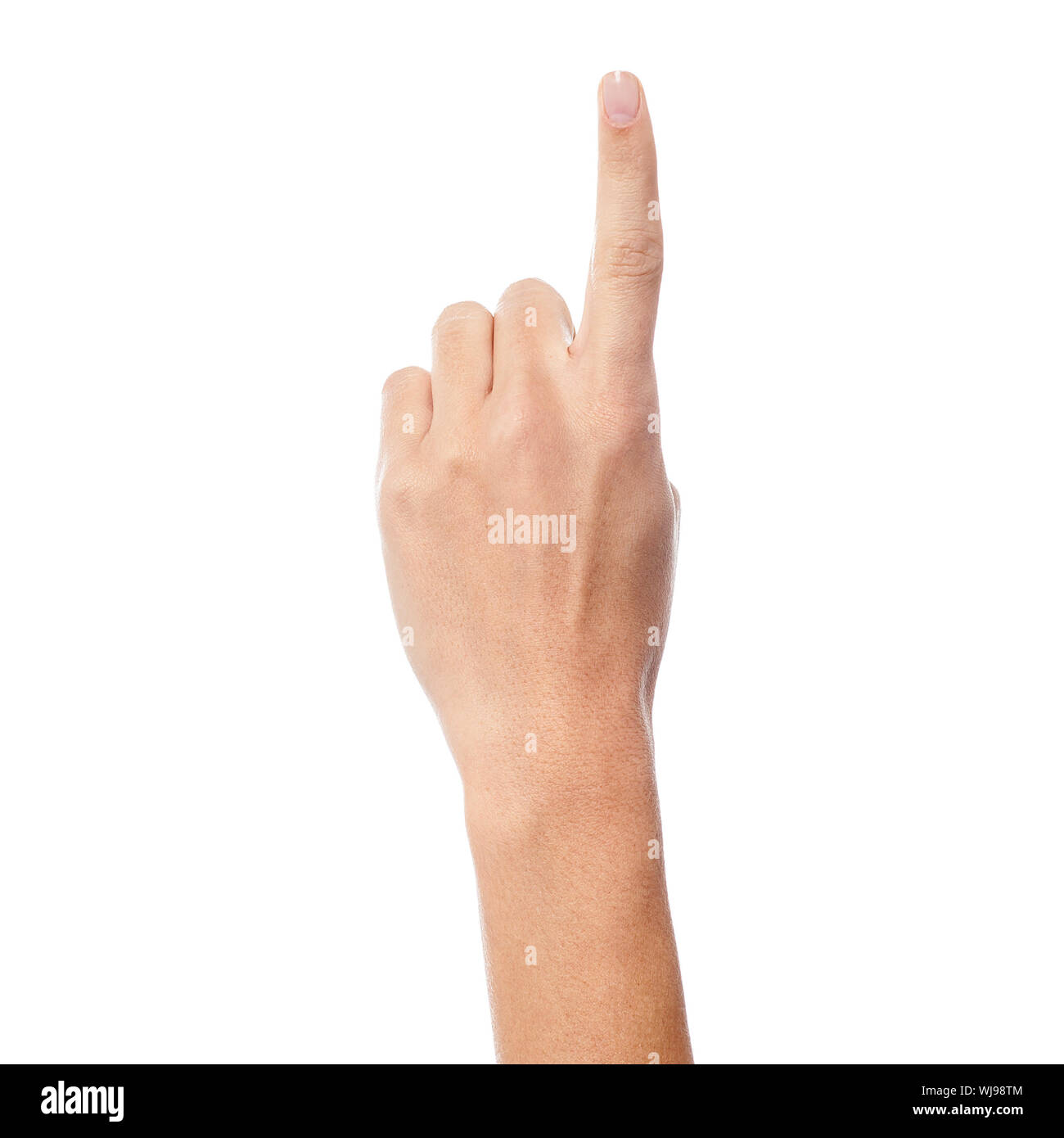 Human hand counting one Stock Photo - Alamy