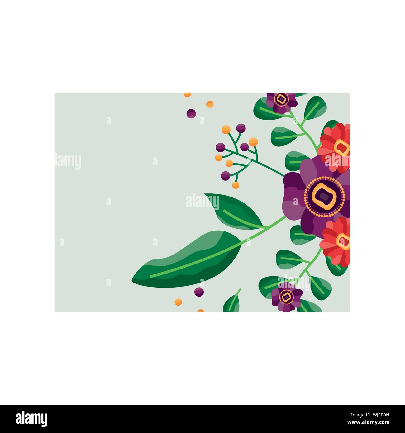Isolated flowers card vector design Stock Vector Image & Art - Alamy