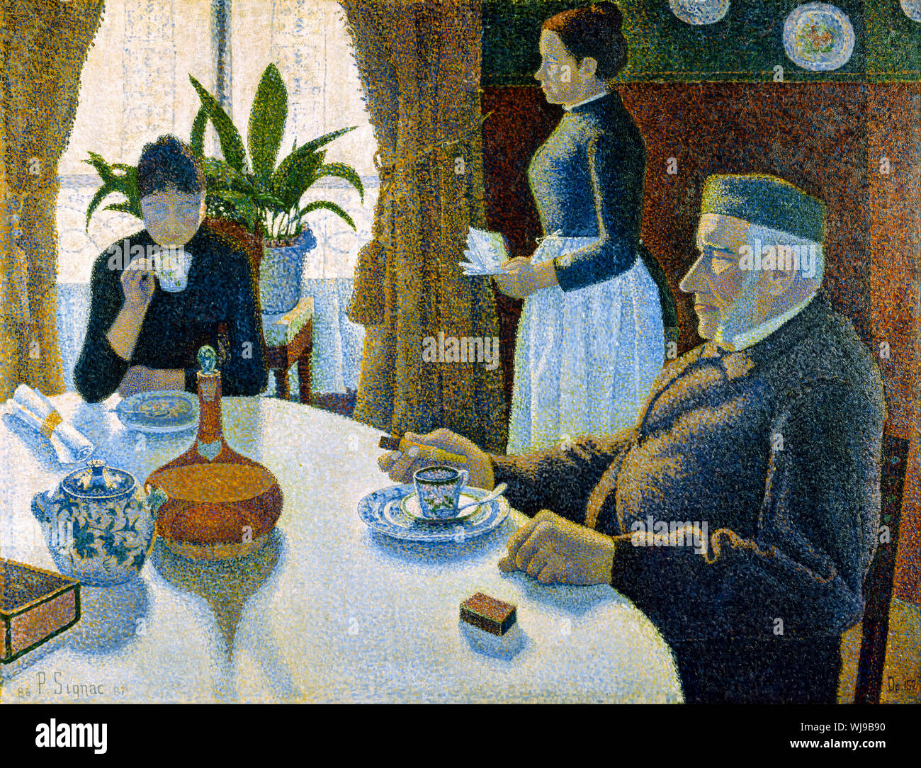 Paul Signac, The Dining Room, painting, 1886-1887 Stock Photo - Alamy
