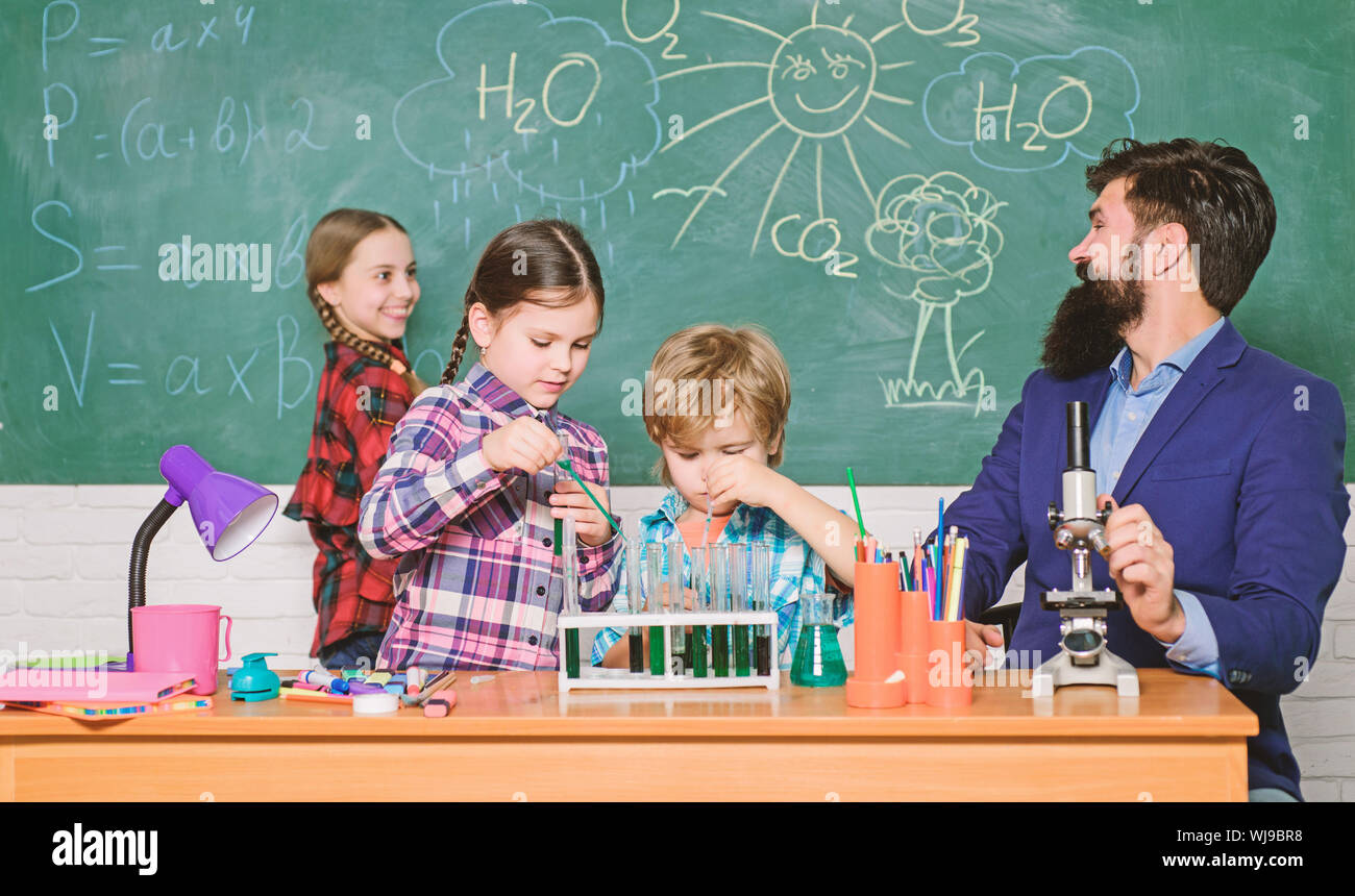 Science is always the solution. Observe reaction. School chemistry ...