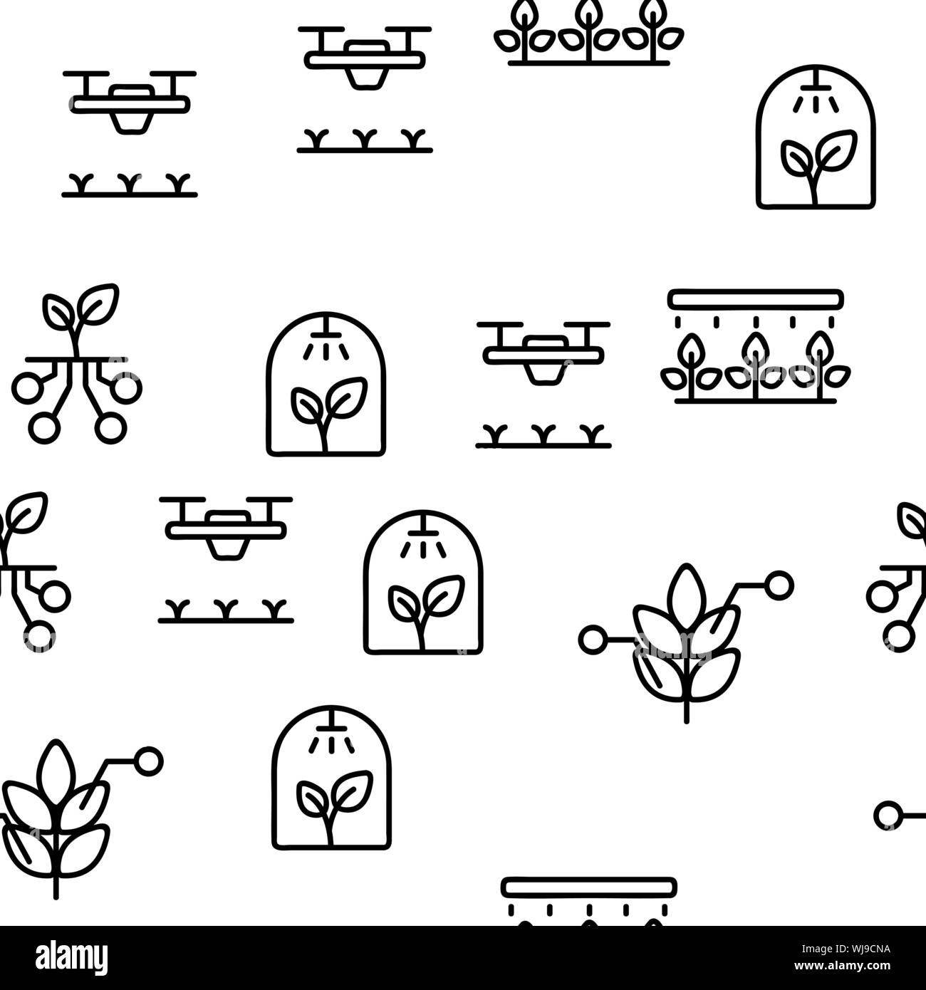 Smart Farm Vector Seamless Pattern Stock Vector Image & Art - Alamy
