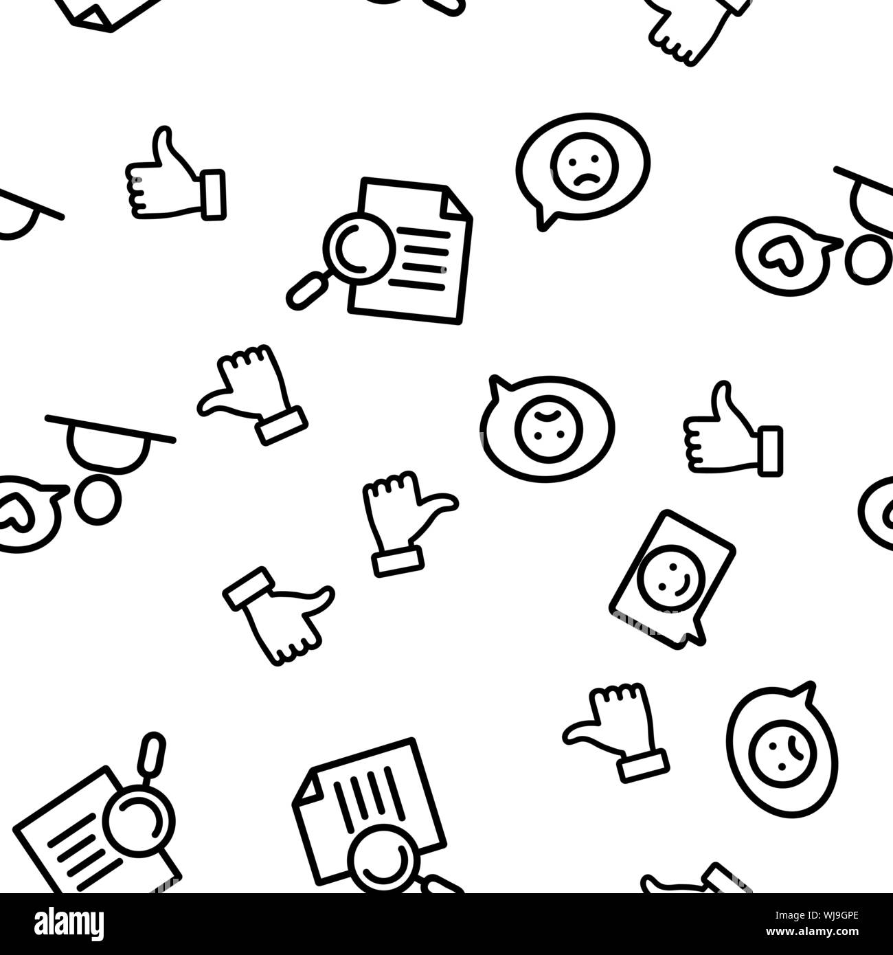 Reviews Vector Seamless Pattern Stock Vector Image & Art - Alamy