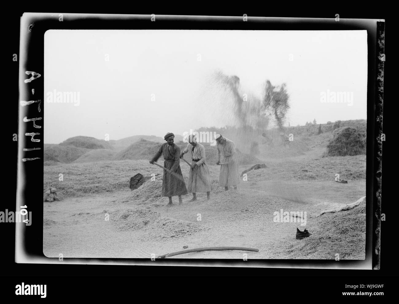 Halhul village at kilometer 30 on Hebron road. Threshing floors of ...