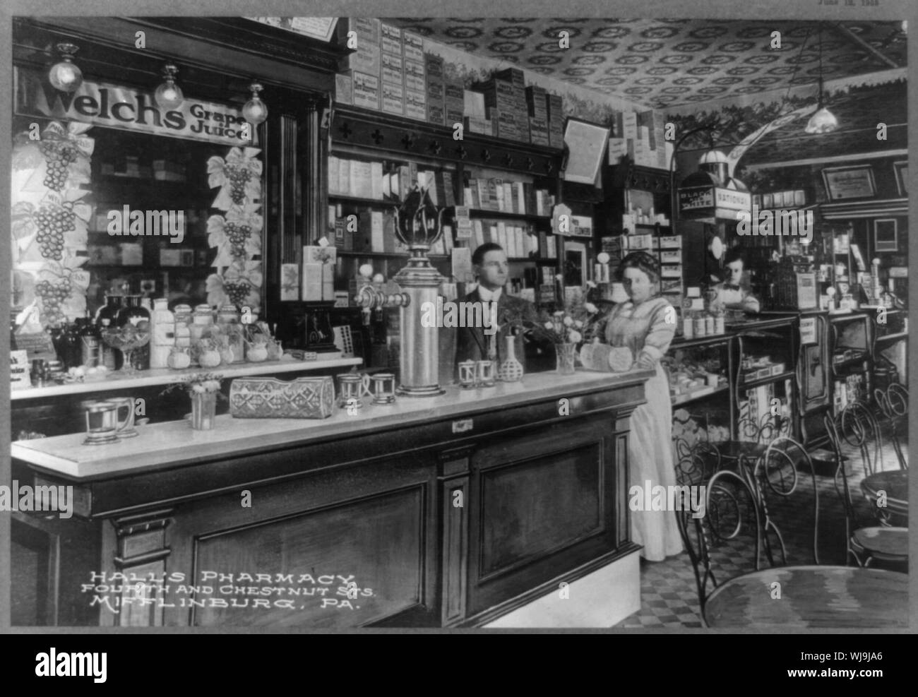 Town pharmacy Black and White Stock Photos & Images - Alamy