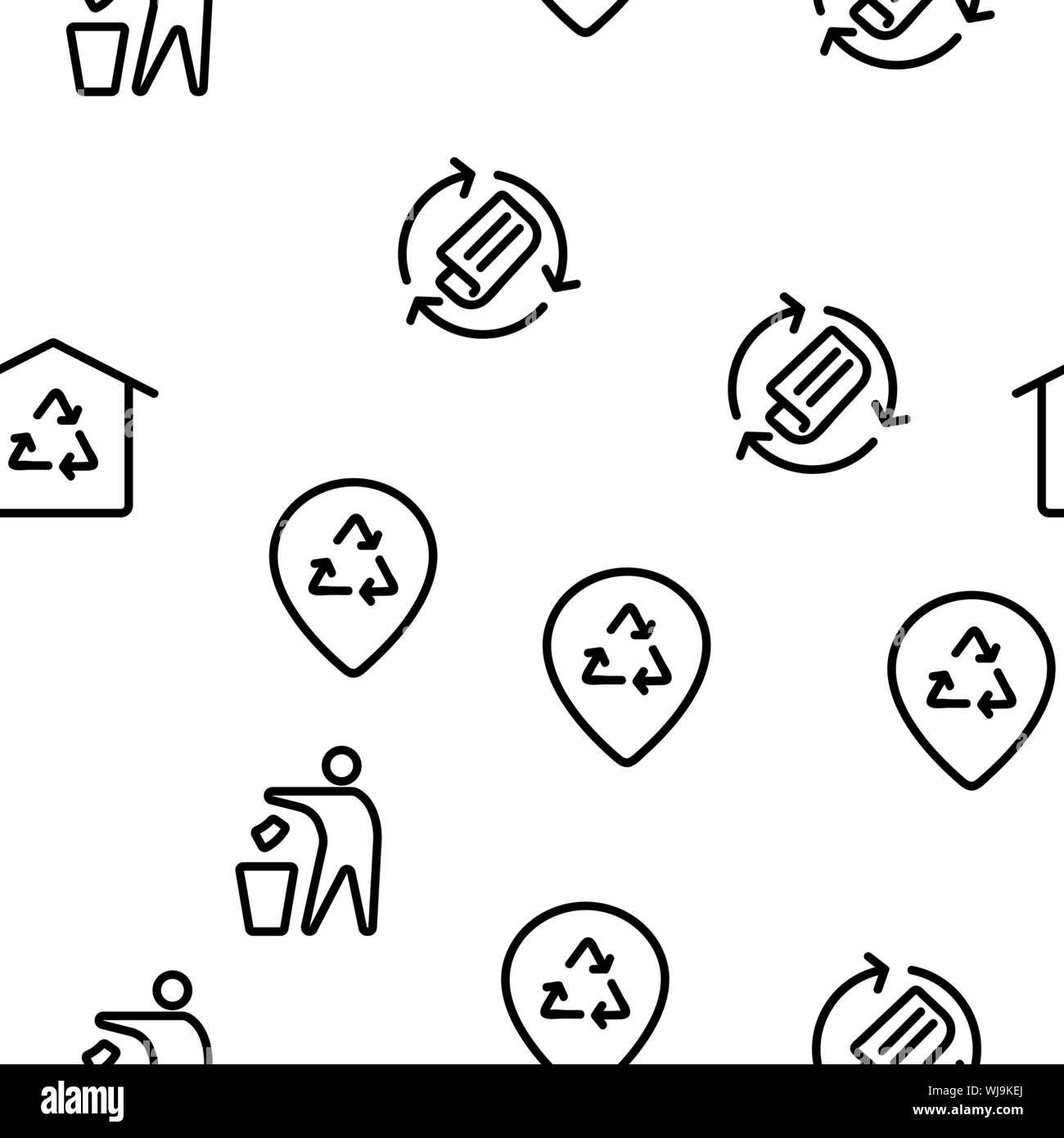 Recycling Vector Seamless Pattern Stock Vector Image & Art - Alamy