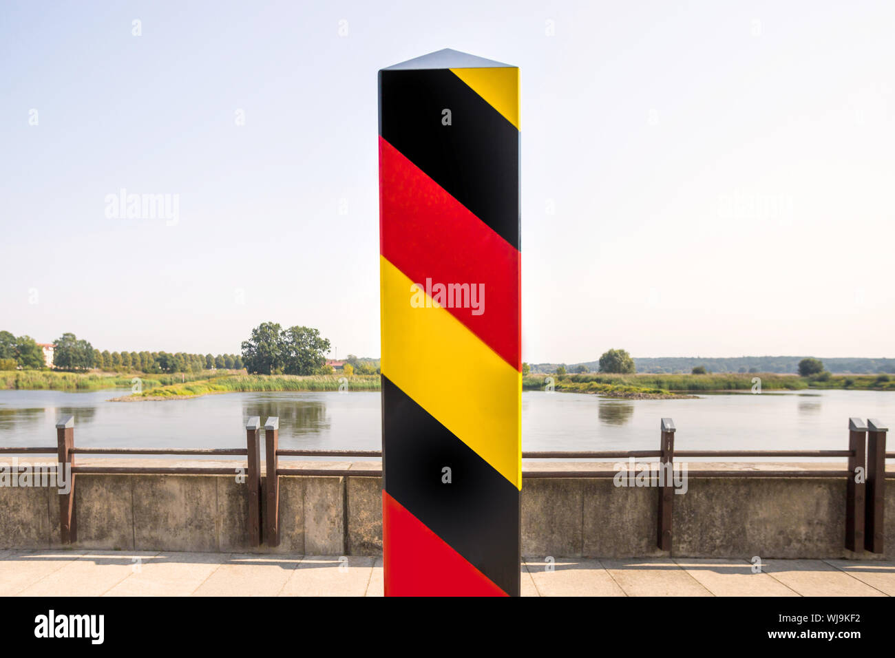german border German landmark with flag colors Stock Photo - Alamy