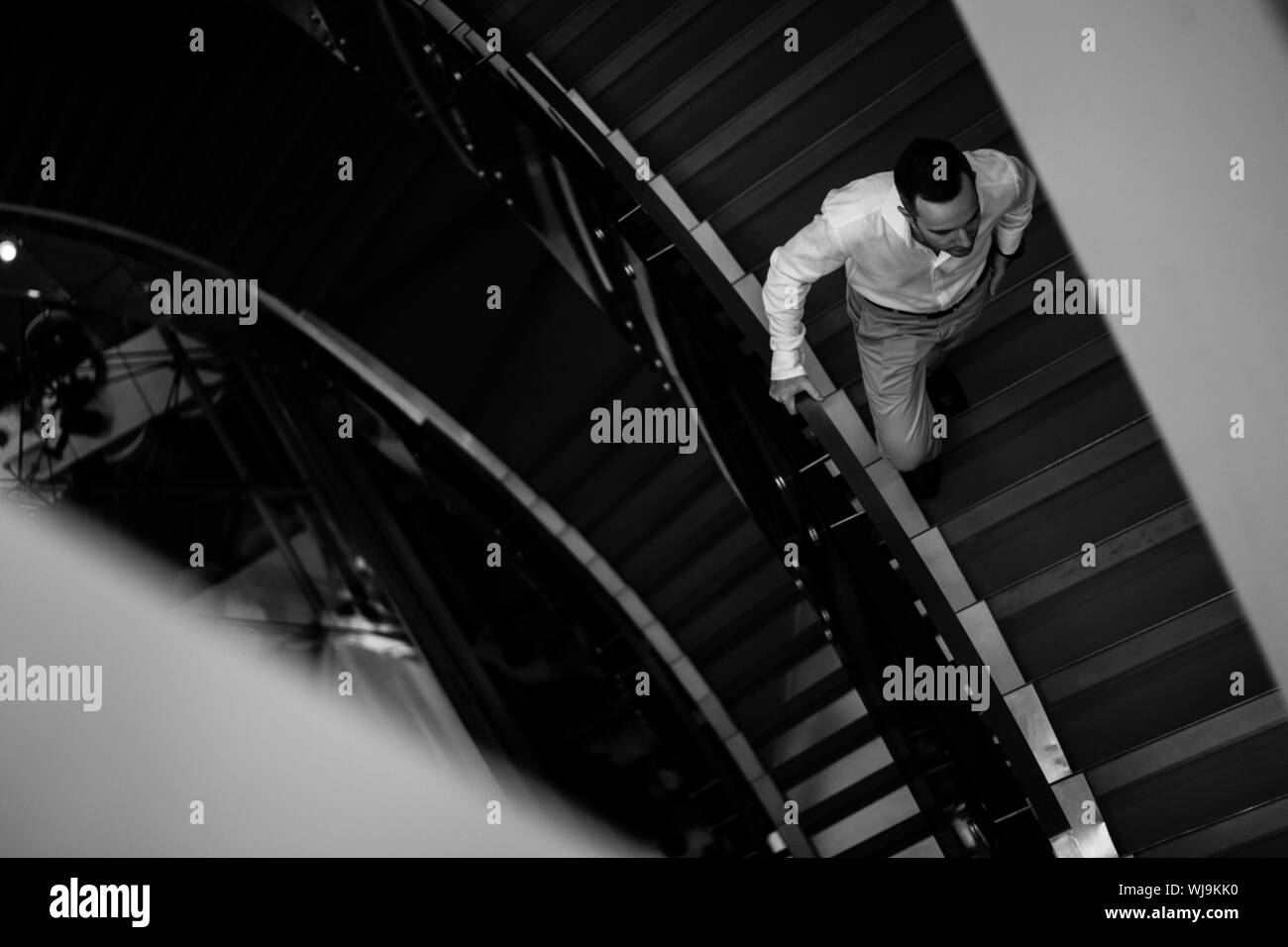 Climbing Down The Staircase High Resolution Stock Photography and ...