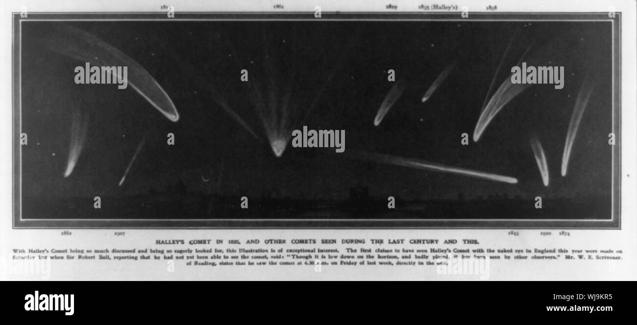 Halley's comet 1835 hi-res stock photography and images - Alamy