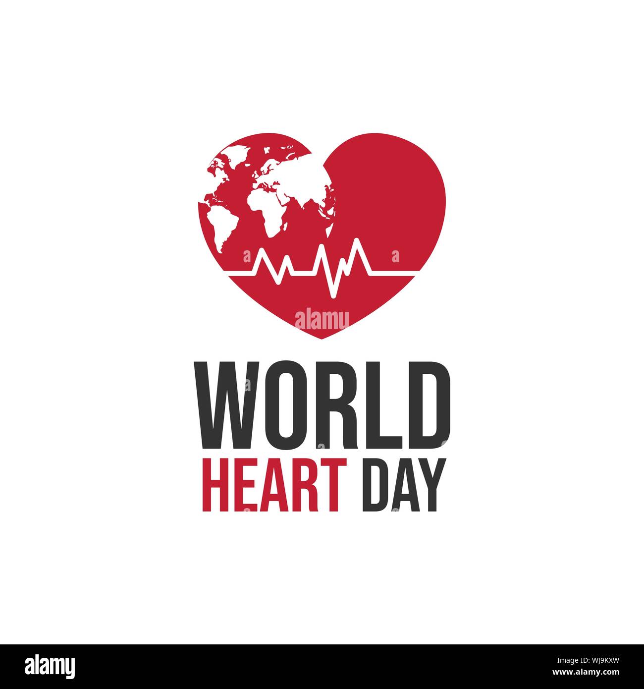 Creative concept of world heart day vector image. World Heart Day icon ...