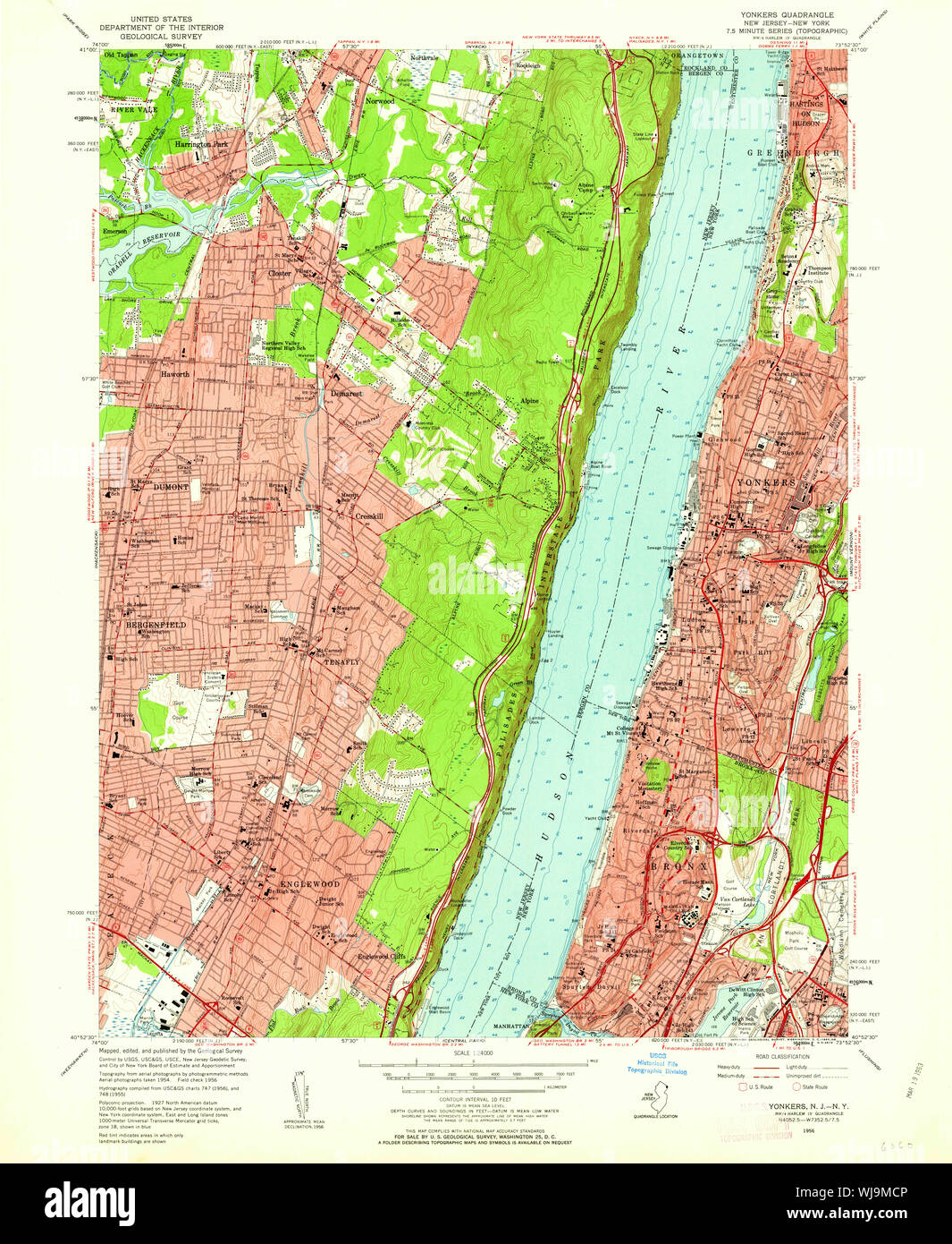 Map of yonkers new jersey hi-res stock photography and images - Alamy