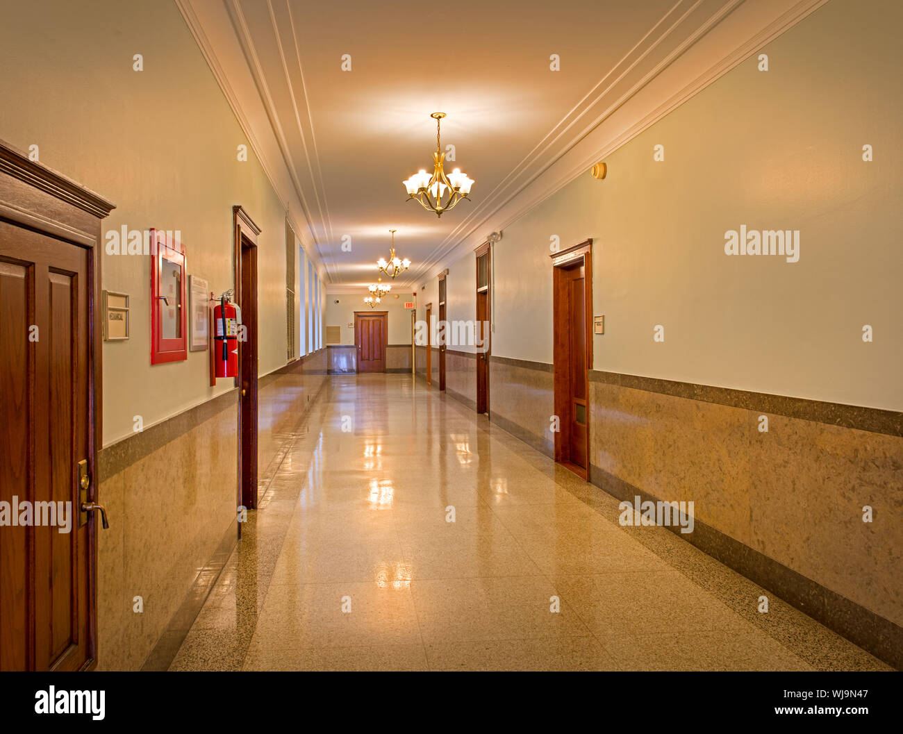 Hallway at the Texarkana U.S. Post Office and Federal Building Stock ...
