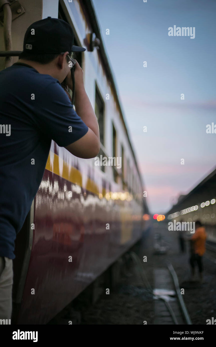 Man standing train transport hi-res stock photography and images - Alamy