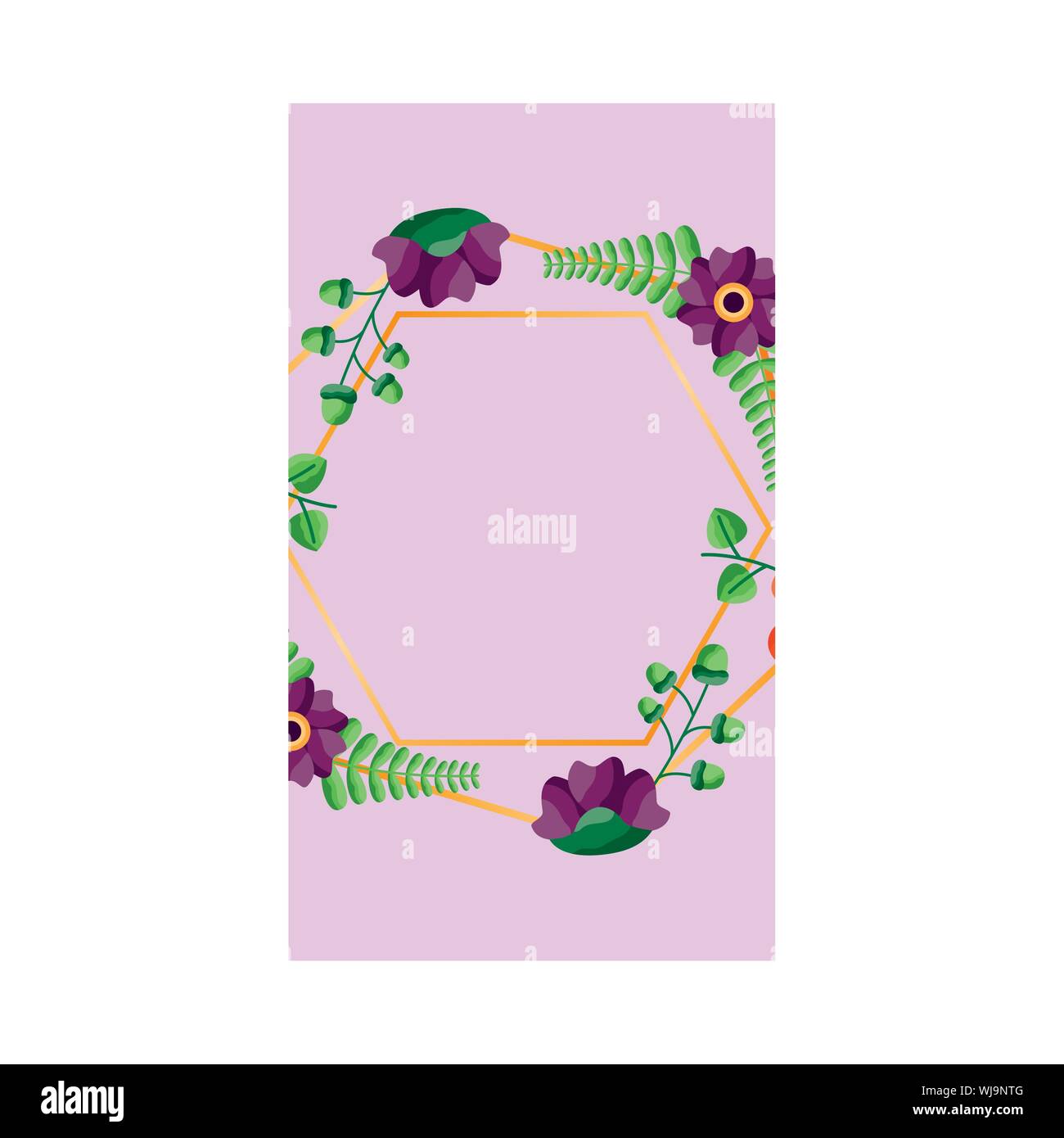 Isolated flowers card vector design Stock Vector Image & Art - Alamy