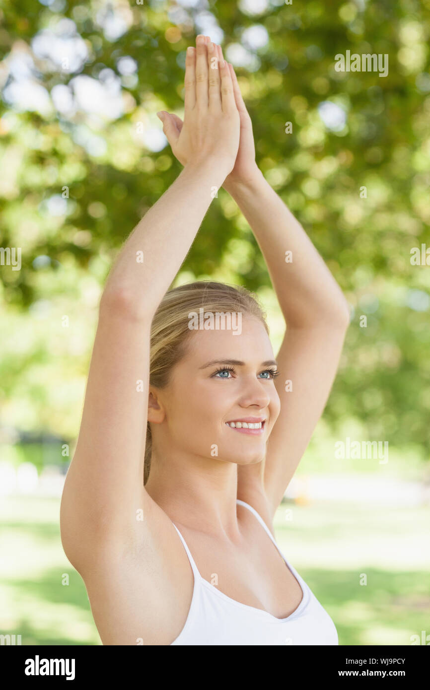 Hands raised in prayer hi-res stock photography and images - Alamy