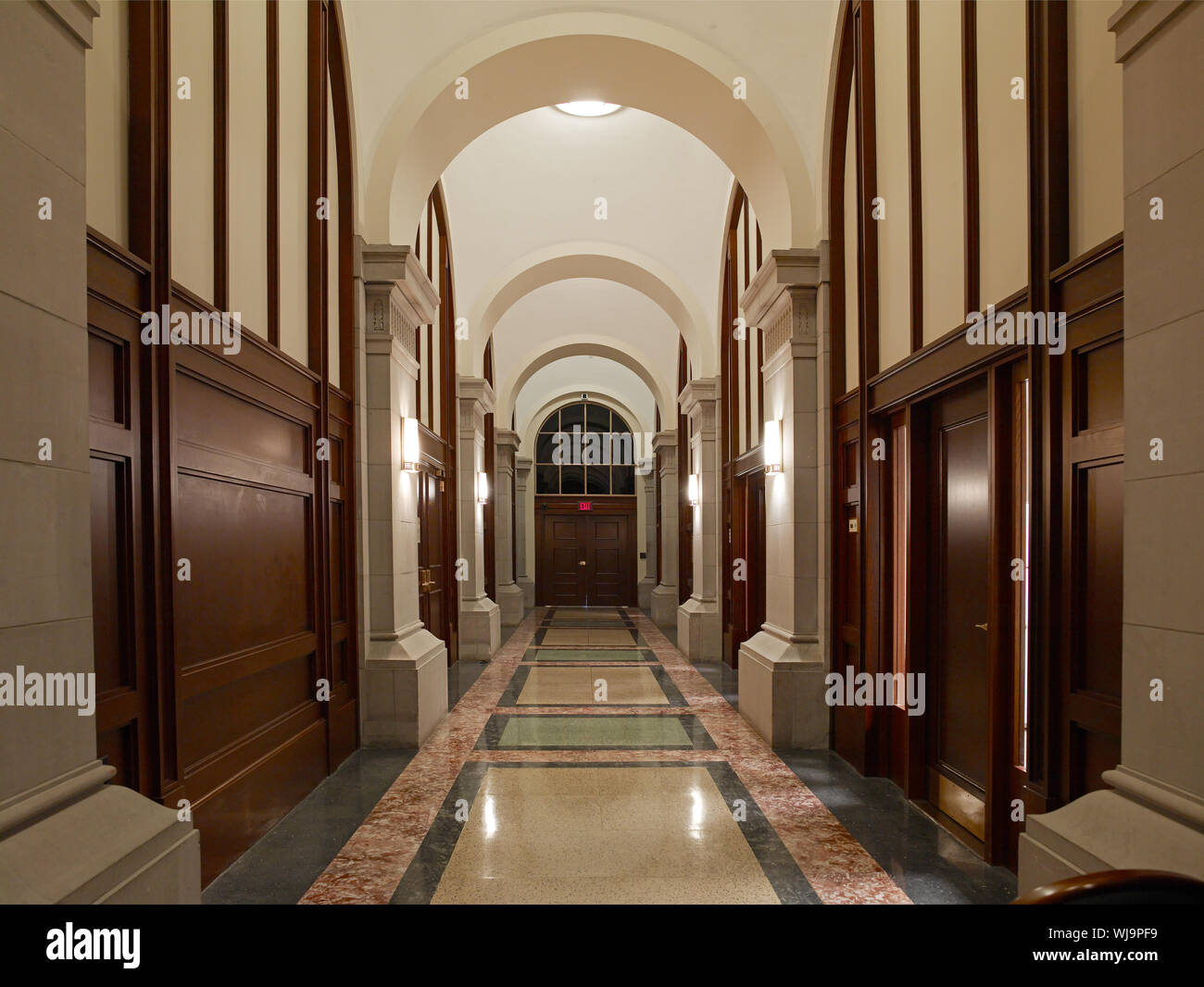 Hallway, Federal Building and U.S. Courthouse, Providence, Rhode Island ...