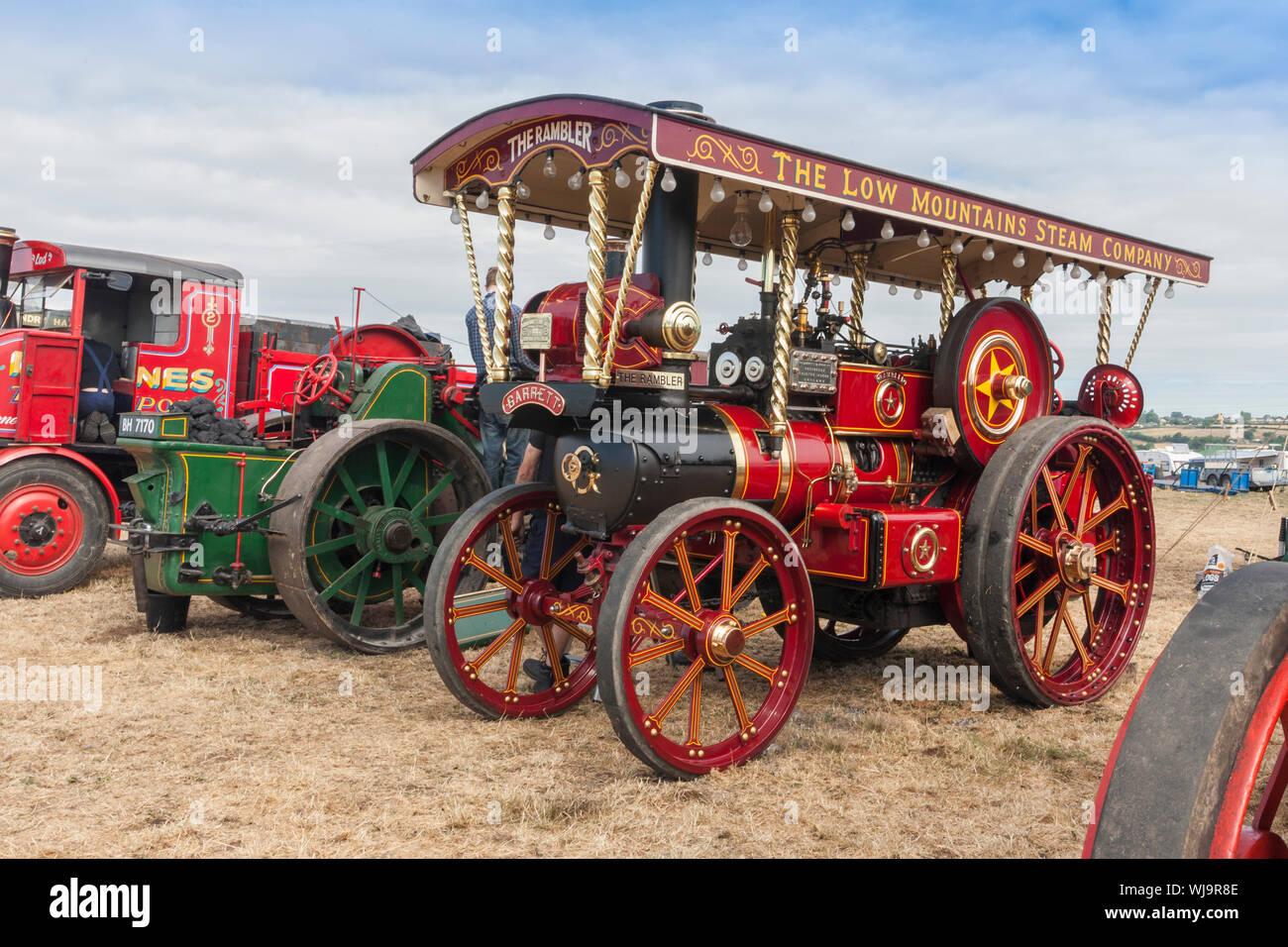 A Garrett showmans's engine 'The Rambler' at the 2018 Low Ham Steam ...