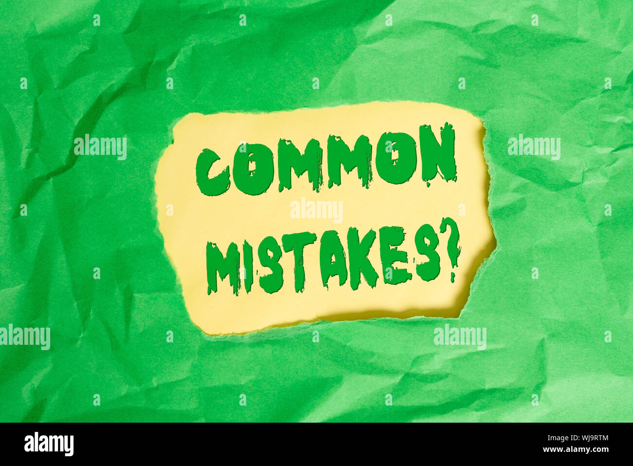 Writing note showing Common Mistakes question. Business concept for ...