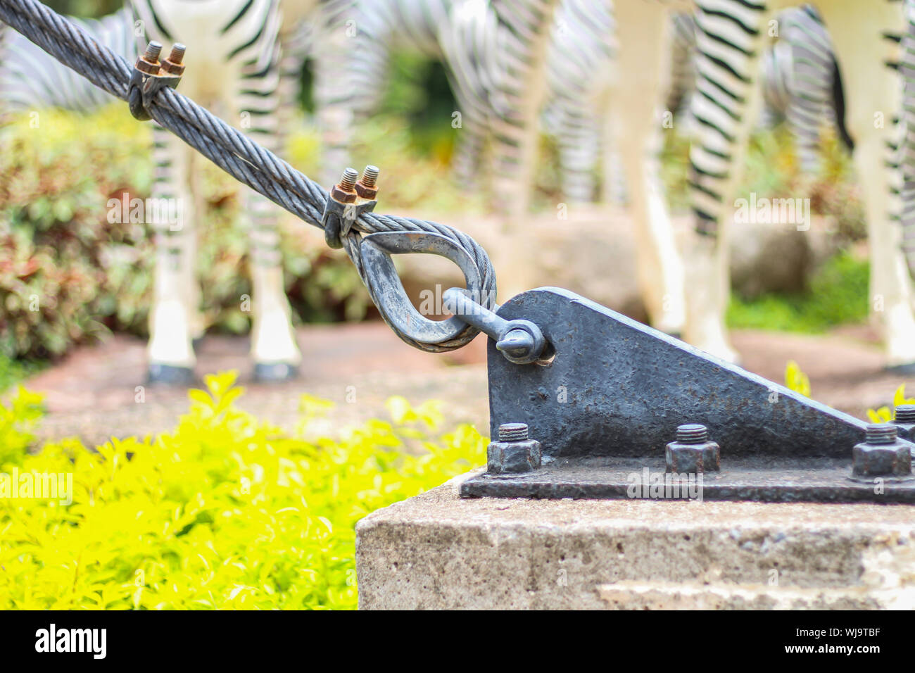 Wire rope slings fixing with concrete floor for strength and tolerance ...