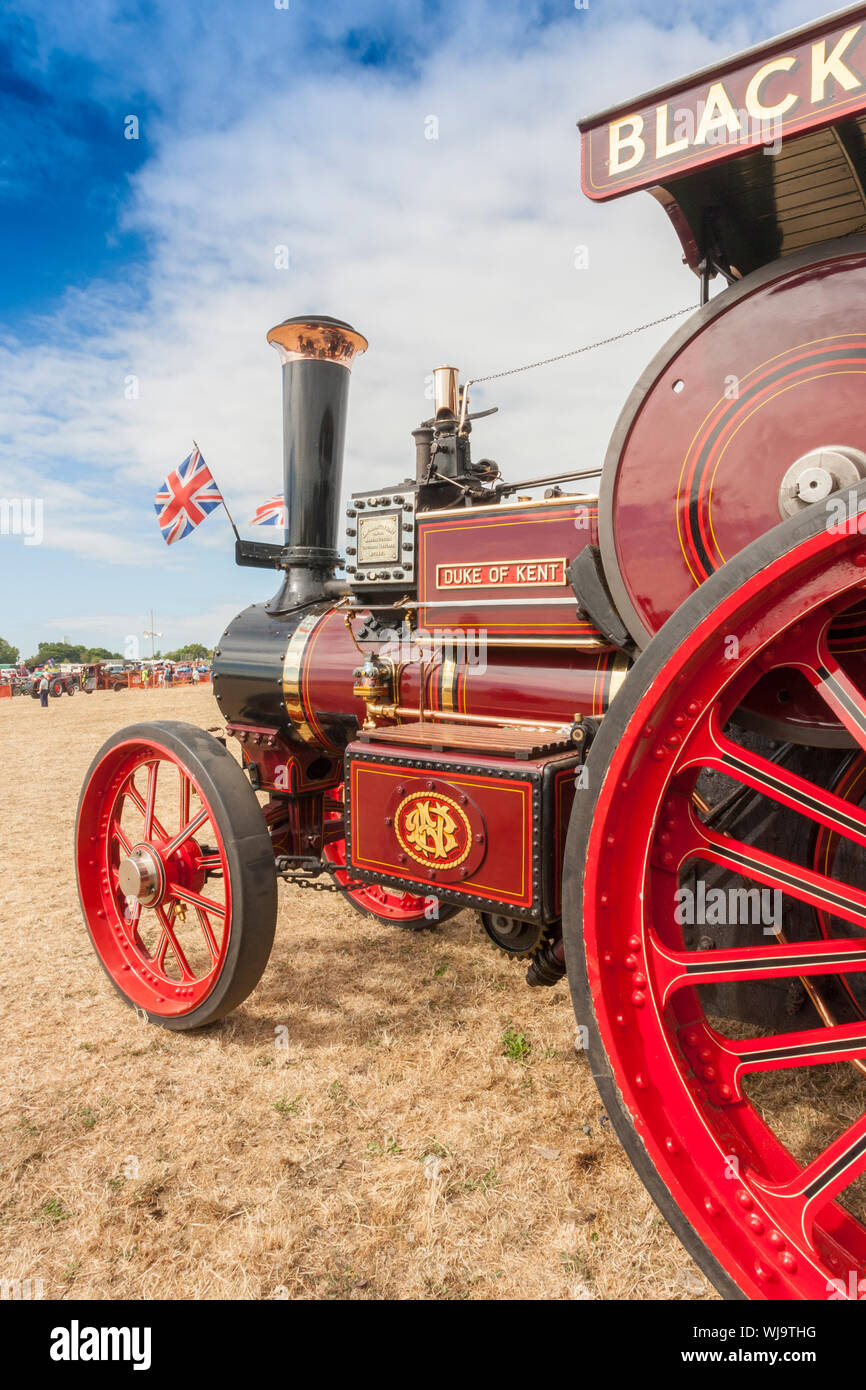 A 1914 Burrell traction engine 'Duke of Kent' at the 2018 Low Ham Steam ...
