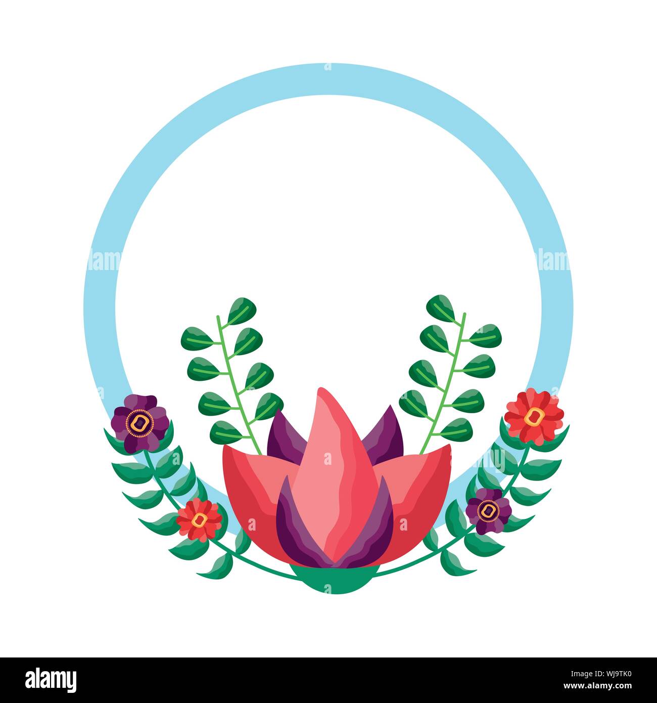 Isolated flowers round design Stock Vector Image & Art - Alamy