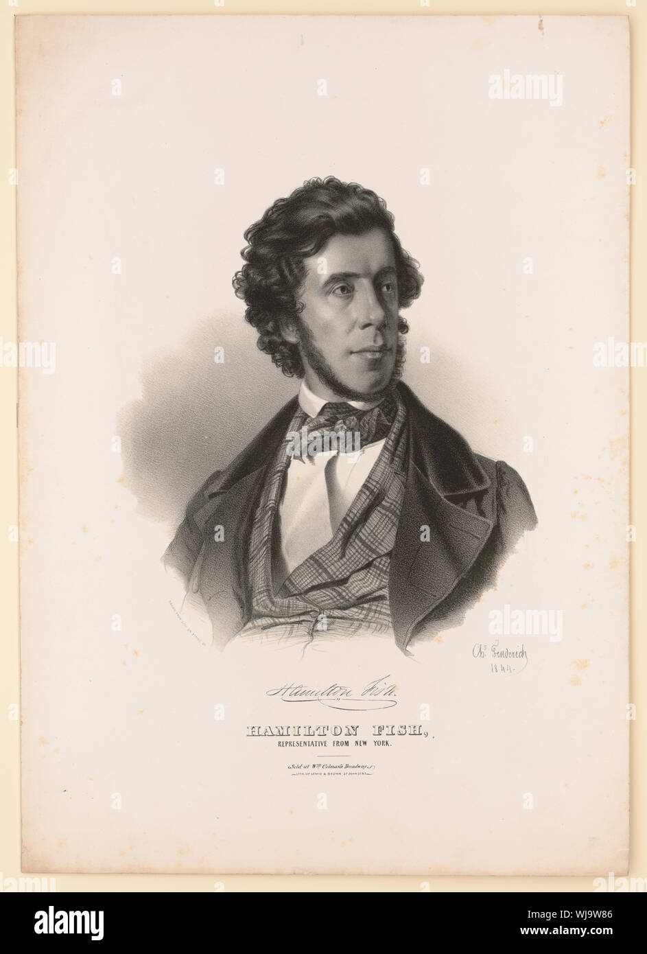 Hamilton Fish, representative from New York / drawn from life on stone ...