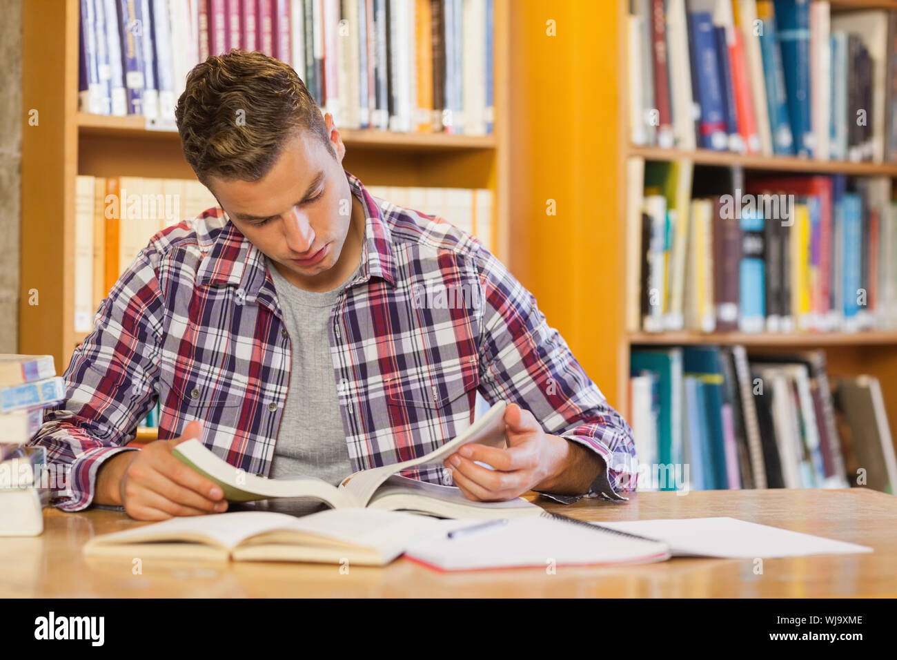 Student revising library hi-res stock photography and images - Alamy