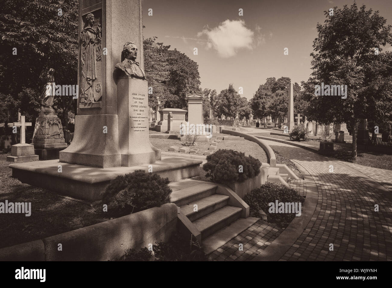 President President John Tyler tomb at Hollywood Cemetery in Richmond ...