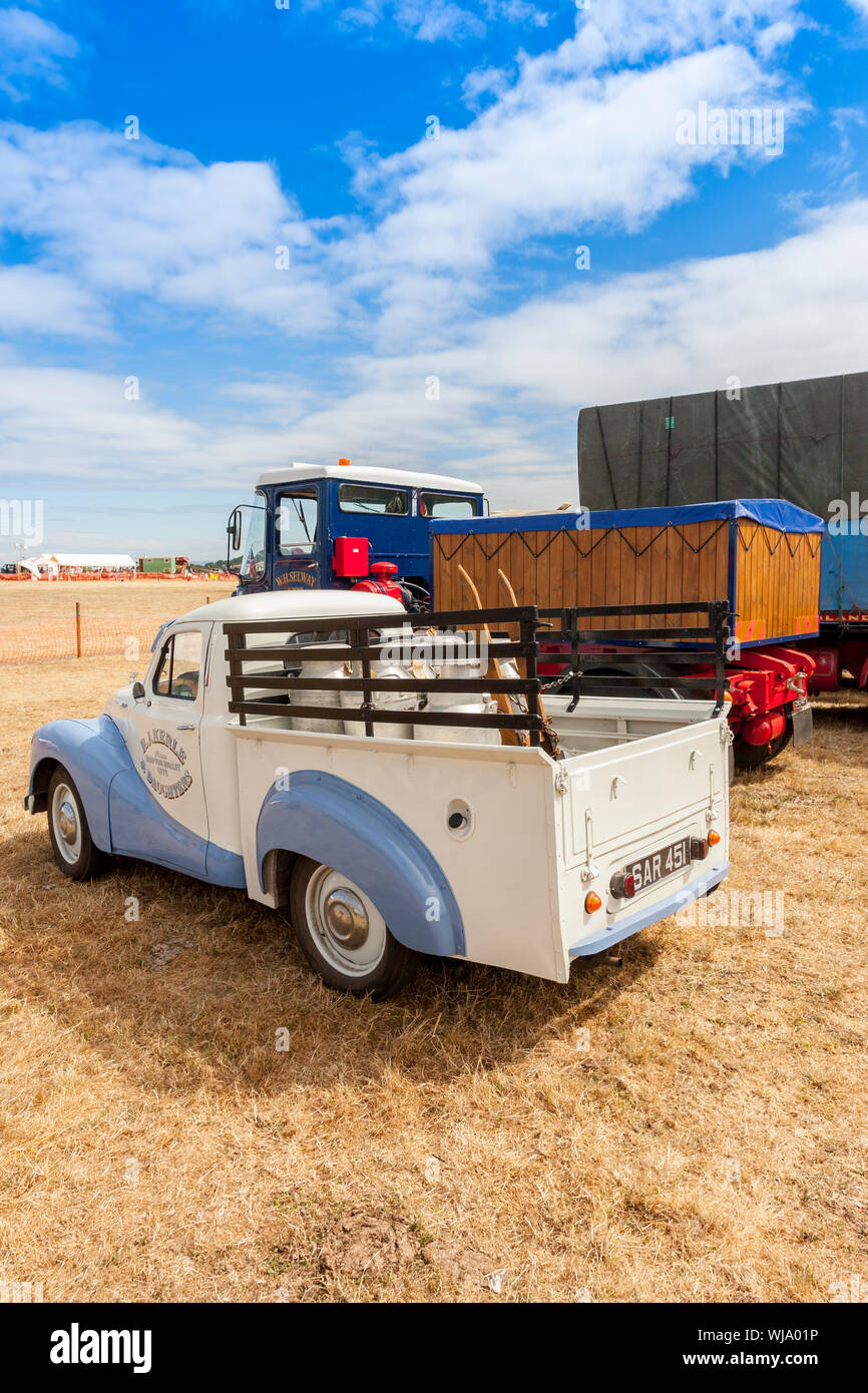 A restored 1954 Austin A40 pickup van at the 2018 Low Ham Steam Rally ...