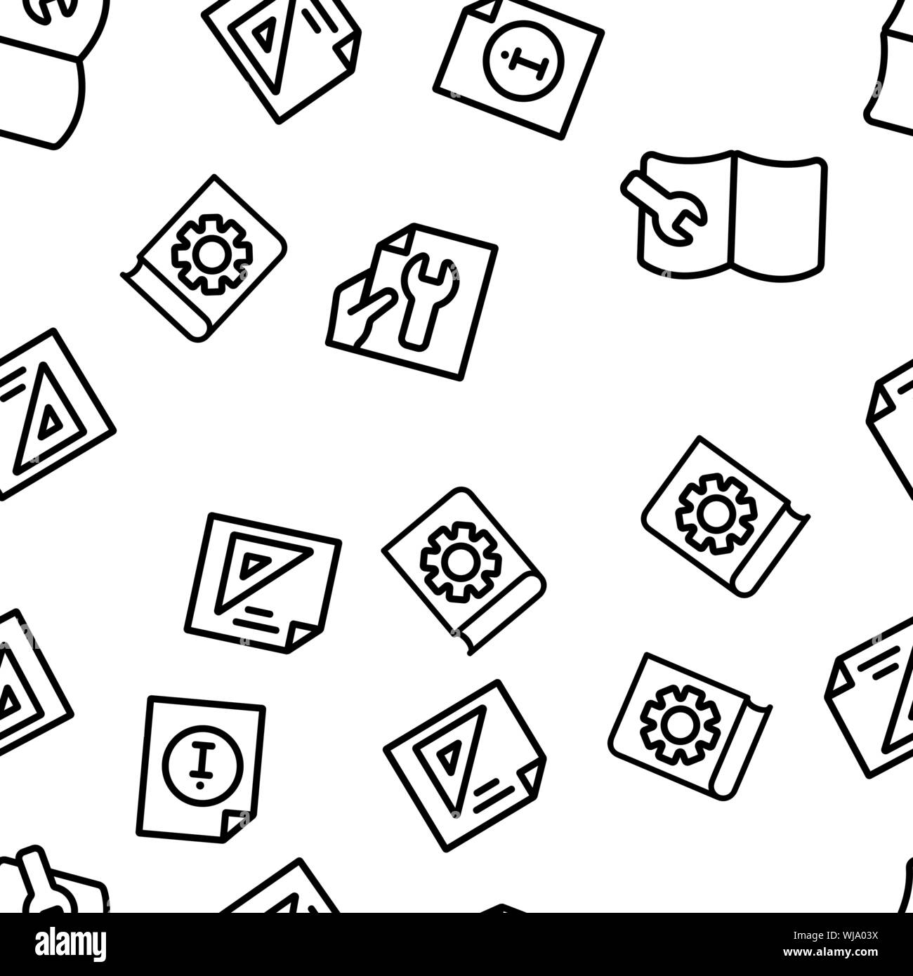 Technical Documentation Vector Seamless Pattern Stock Vector Image