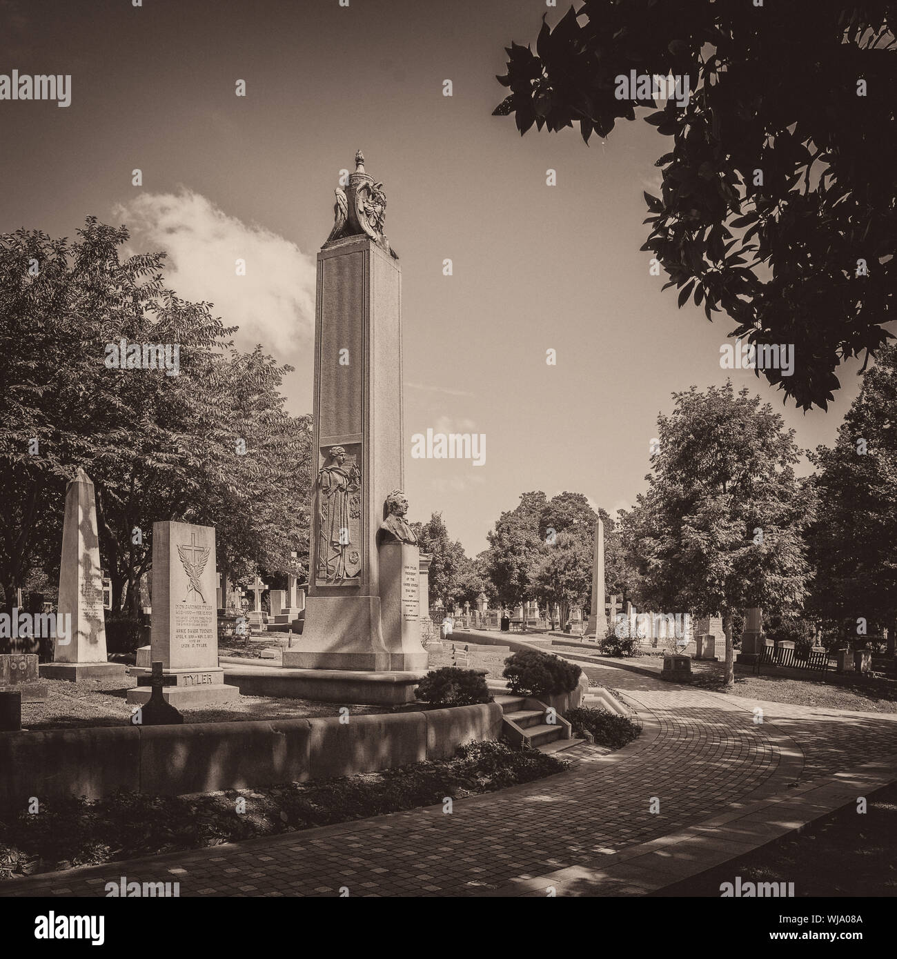 President President John Tyler tomb at Hollywood Cemetery in Richmond ...