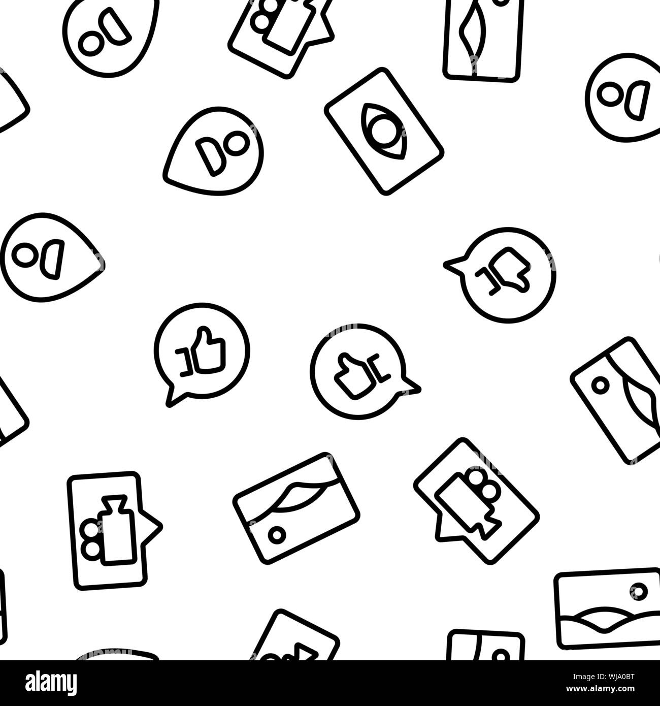 Social Media Vector Seamless Pattern Stock Vector Image & Art - Alamy