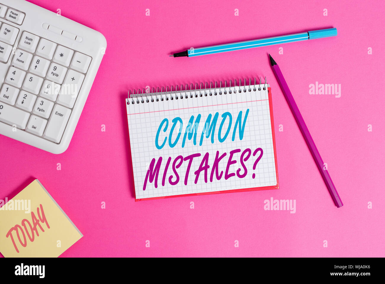 Conceptual Hand Writing Showing Common Mistakes Question Concept Meaning Repeat Act Or