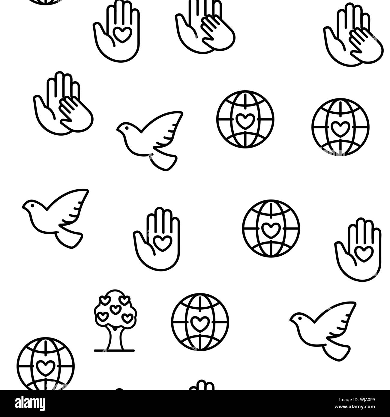 Volunteers, Charity Vector Seamless Pattern Stock Vector Image & Art ...