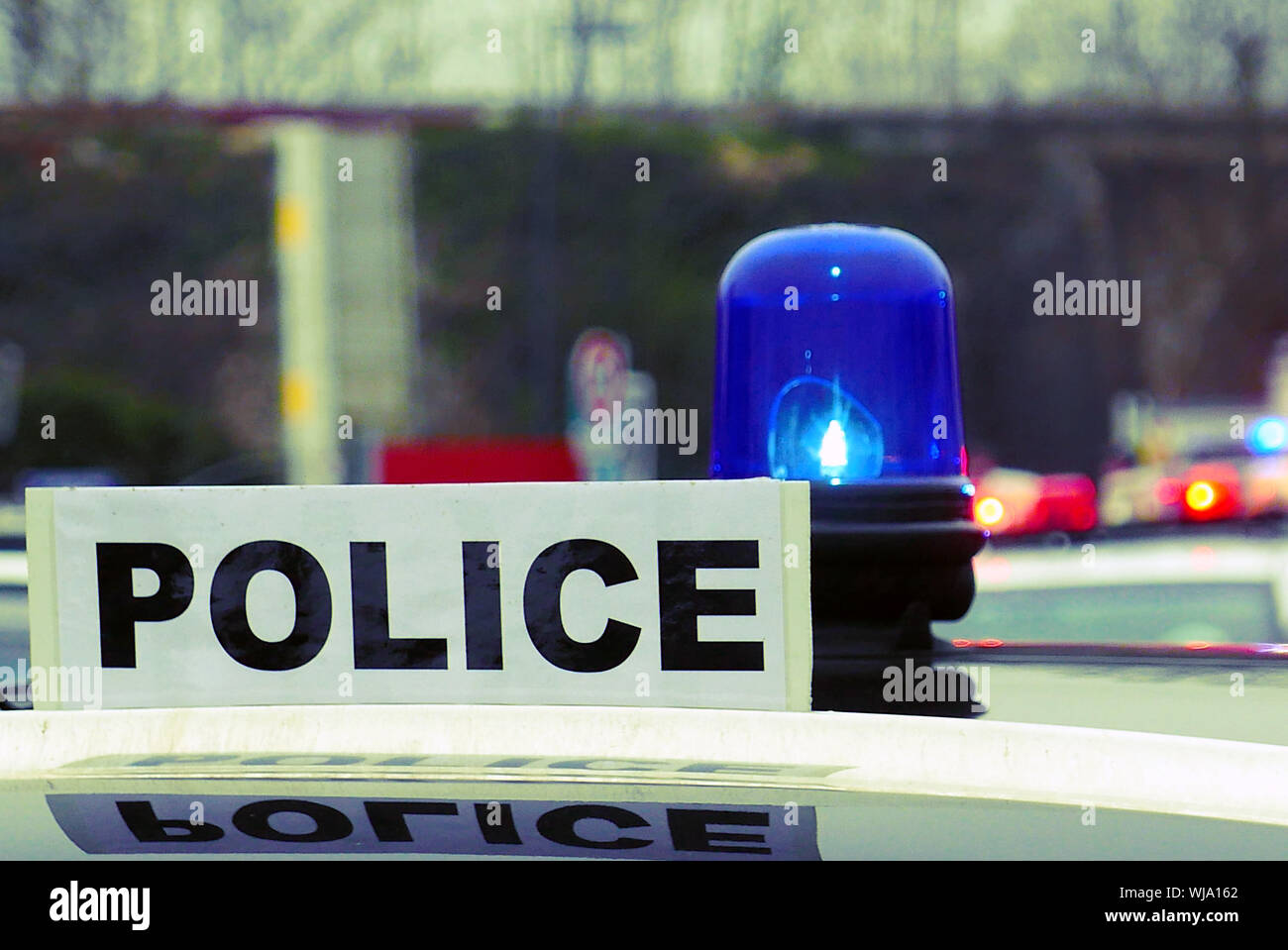Police car up close hi-res stock photography and images - Alamy
