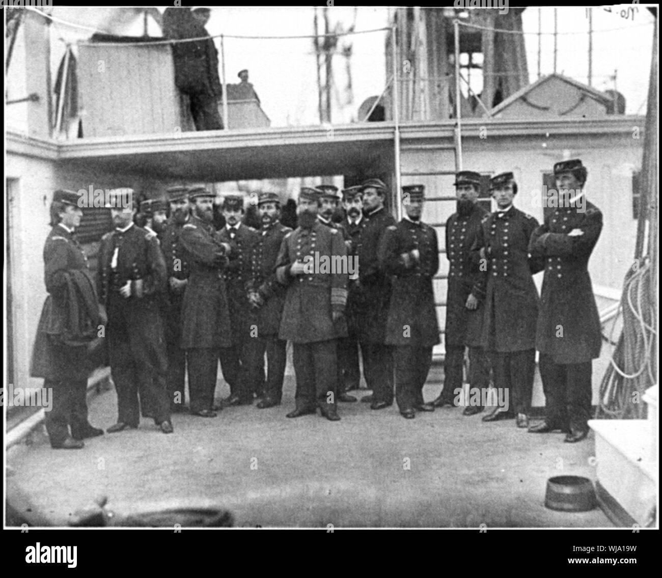 Hampton Roads, Va. Rear Admiral David D. Porter and staff aboard his ...
