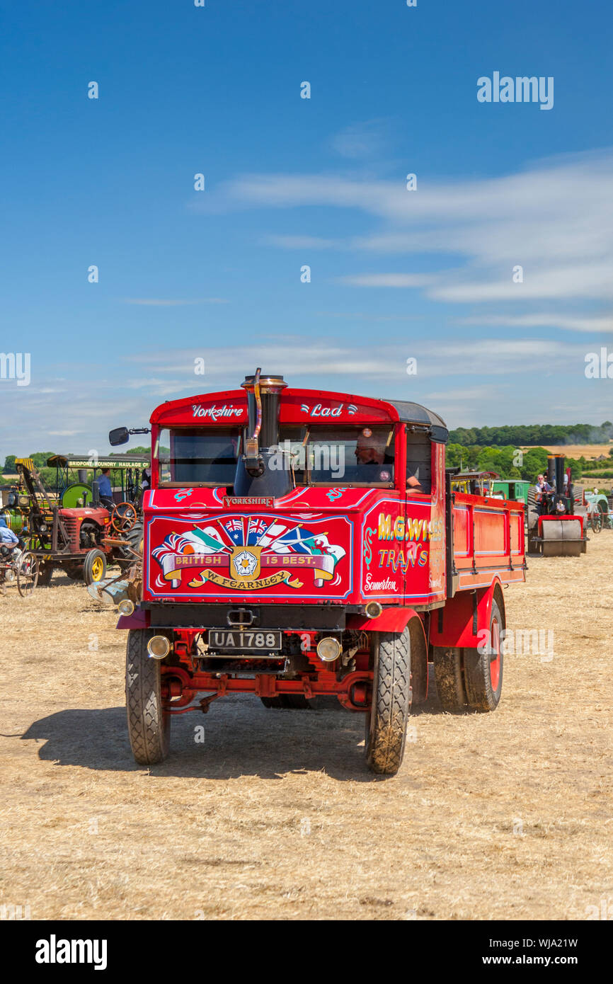 A Yorkshire steam wagon at the 2018 Low Ham Steam Rally, Somerset ...
