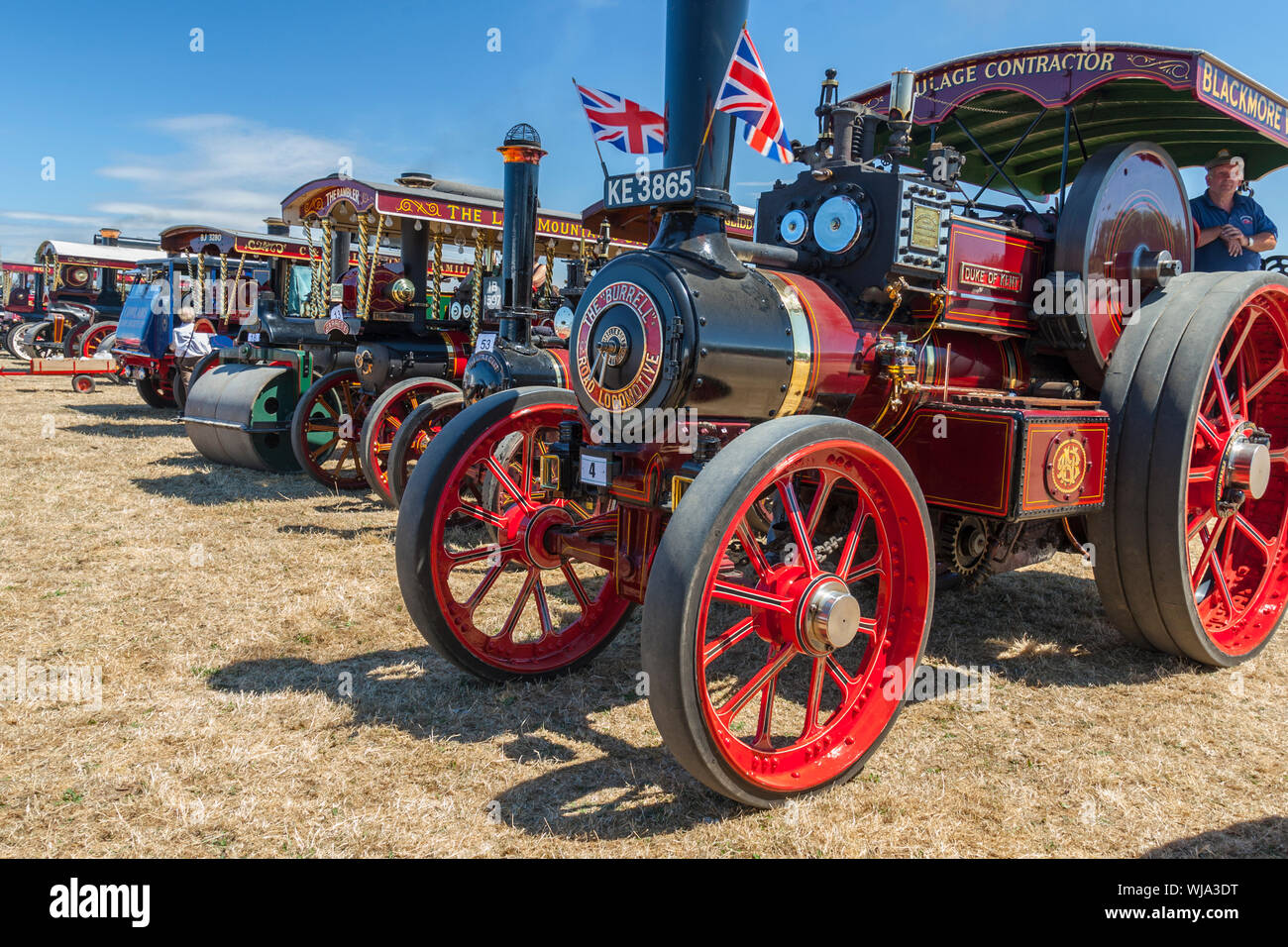 A 1914 Burrell traction engine 'Duke of Kent' at the 2018 Low Ham Steam ...