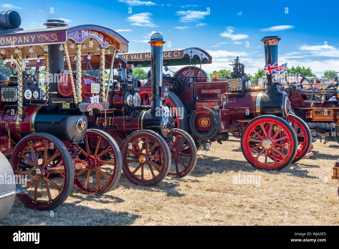 A line-up of shining paintwork and polished brass on assorted traction ...