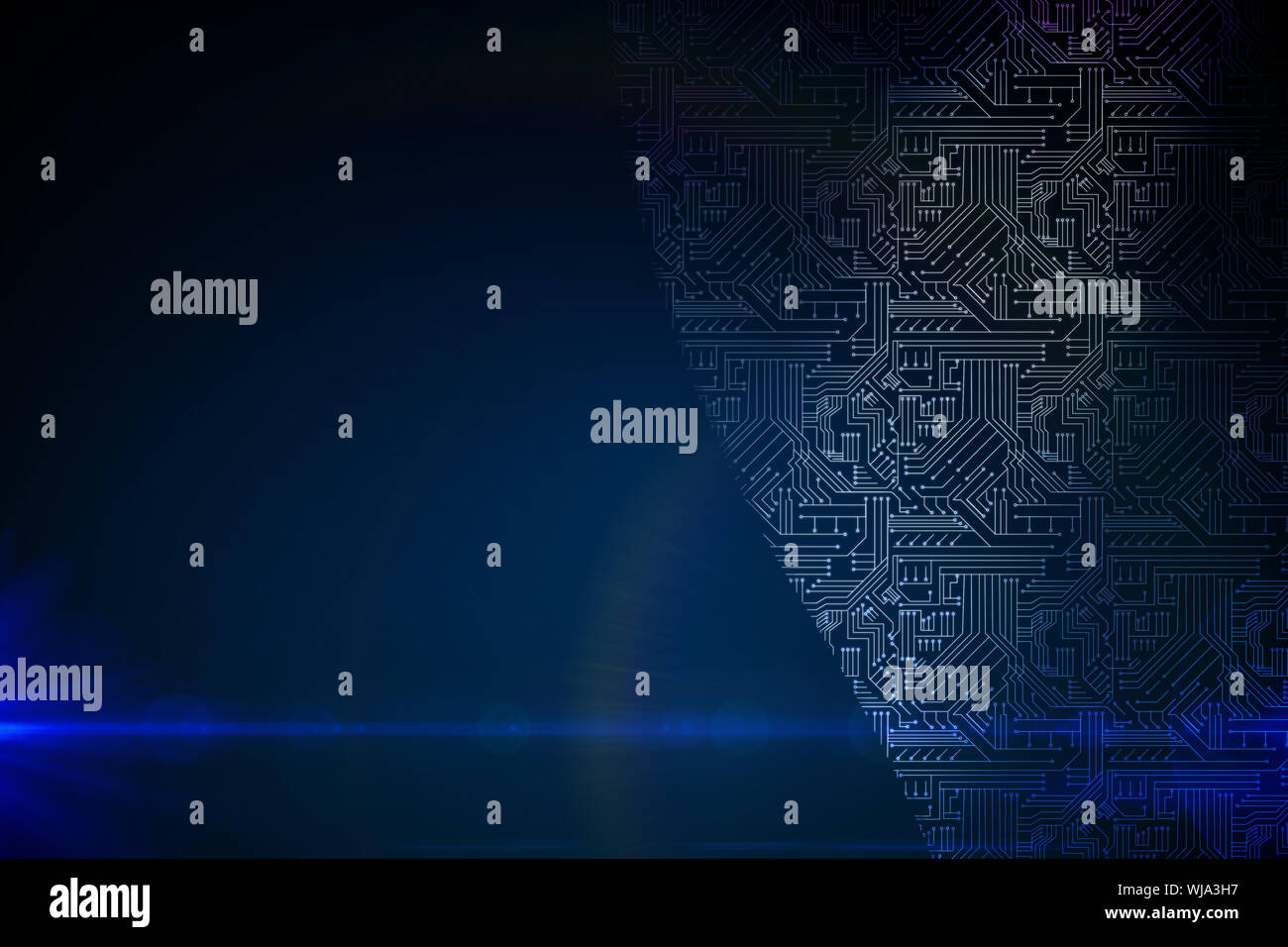 Futuristic background with circuit board Stock Photo - Alamy