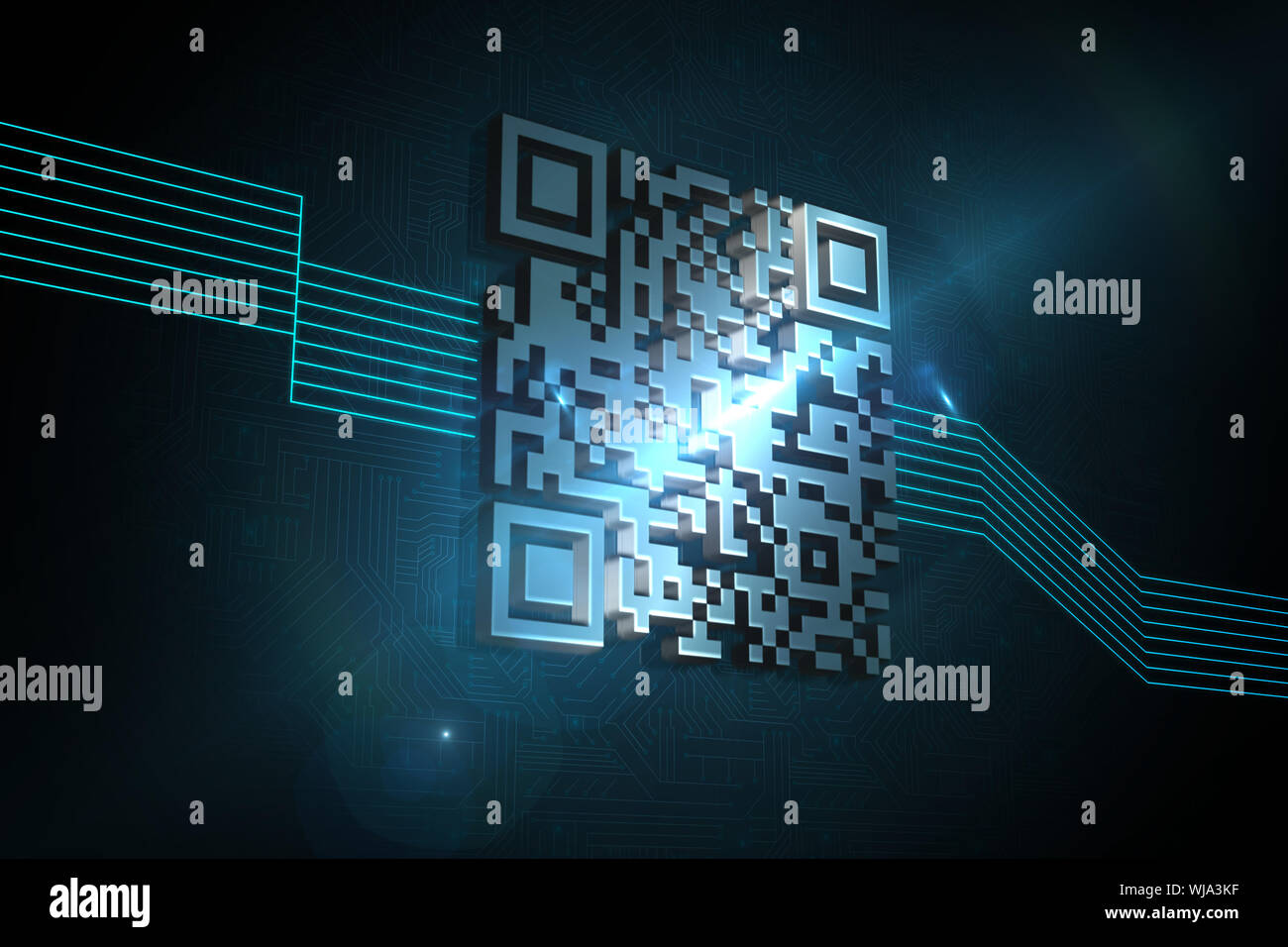 Shiny barcode on black background Stock Photo - Alamy