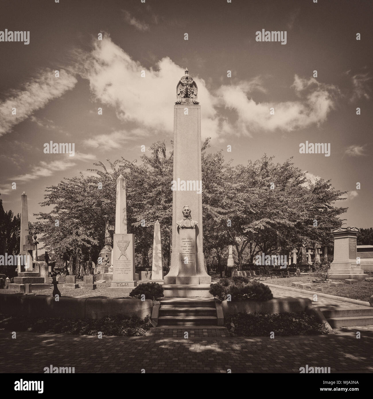 President President John Tyler tomb at Hollywood Cemetery in Richmond ...
