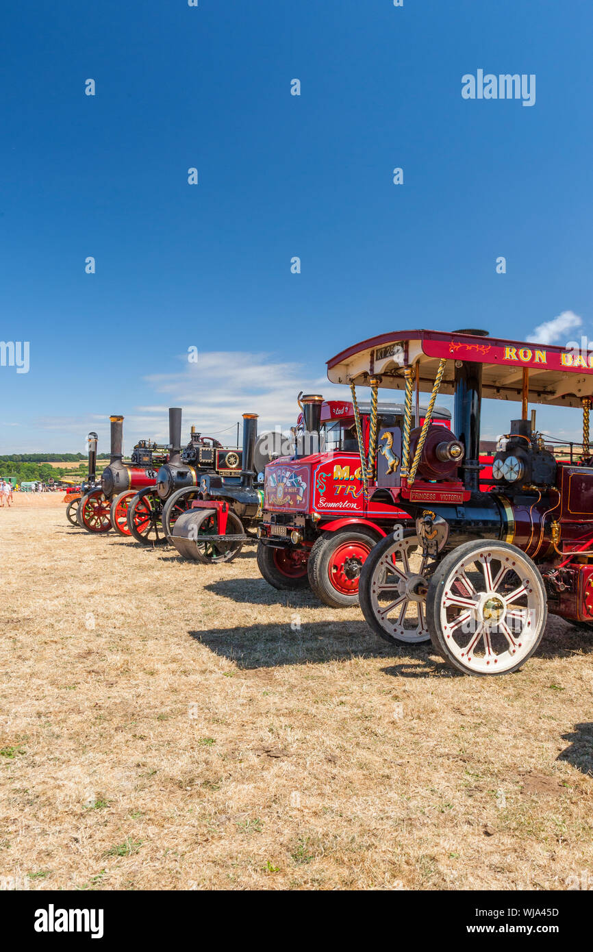 A line-up of shining paintwork and polished brass on assorted traction ...