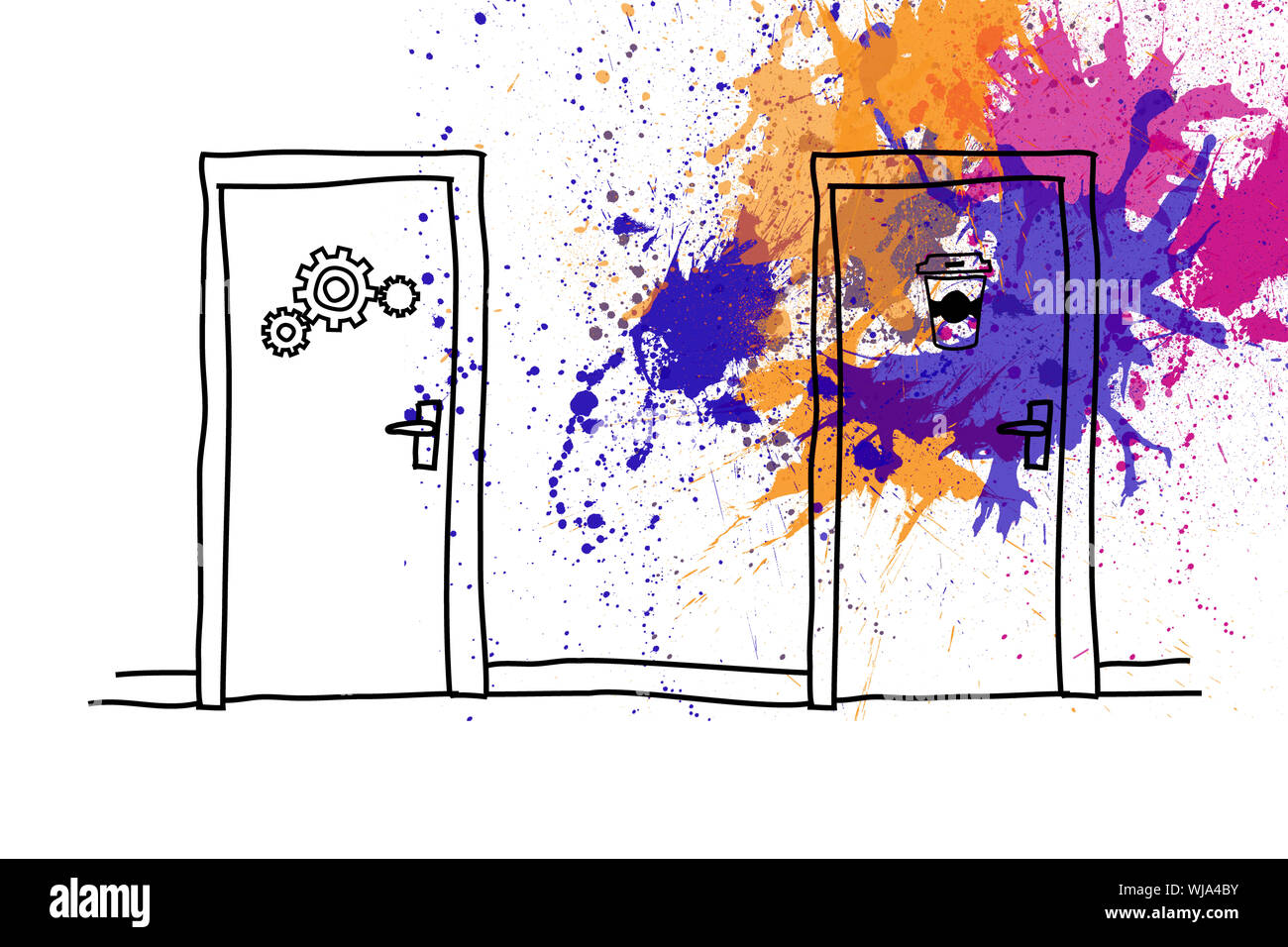 Two paint splashes hi-res stock photography and images - Alamy