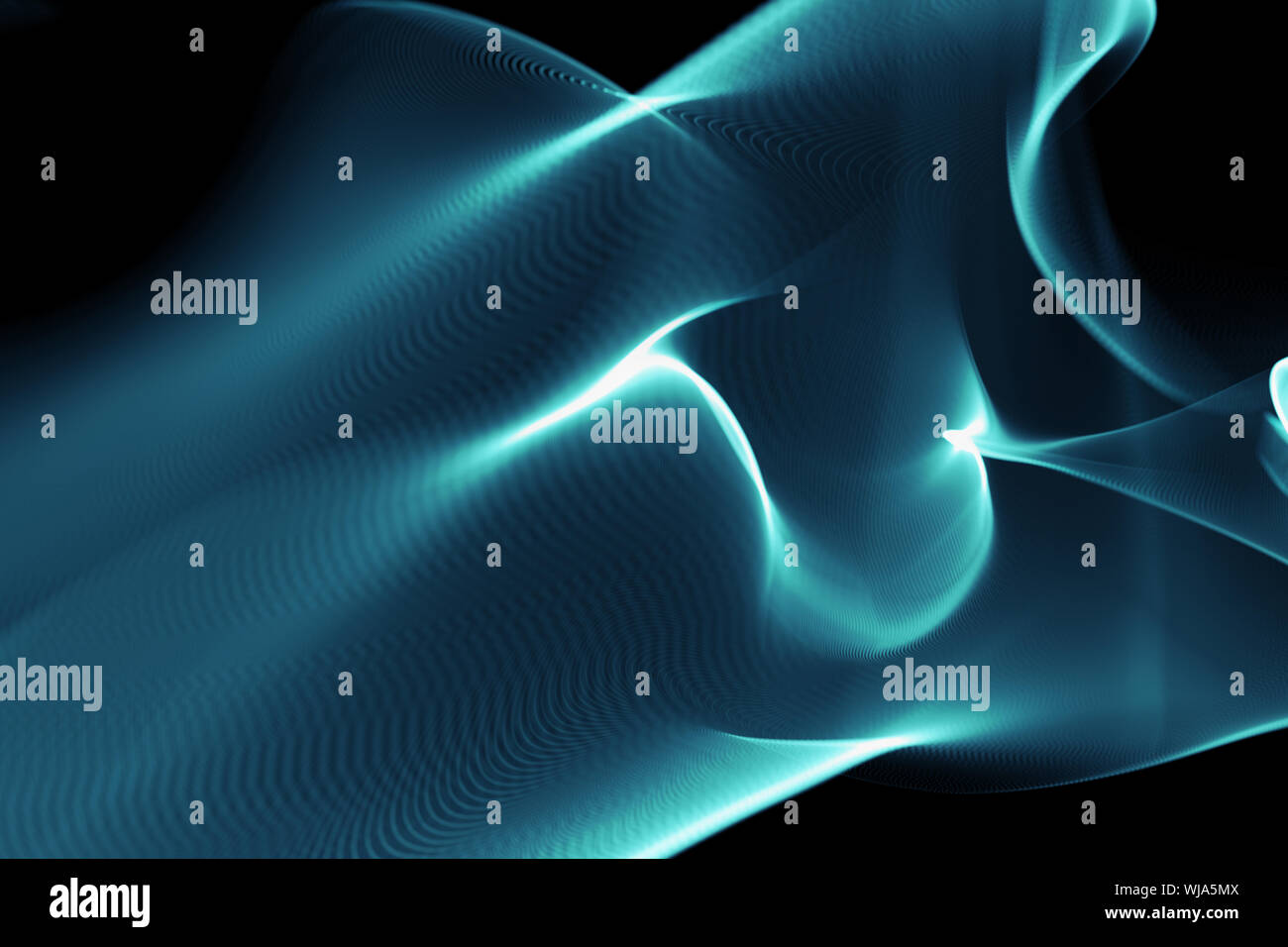 Abstract turquoise glowing black background Stock Photo - Alamy