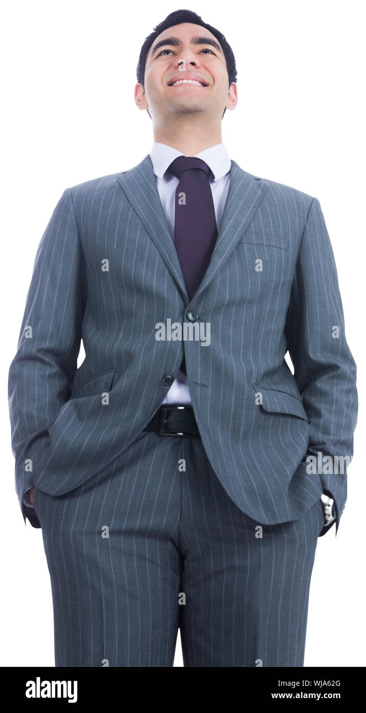 Smiling businessman standing Stock Photo - Alamy