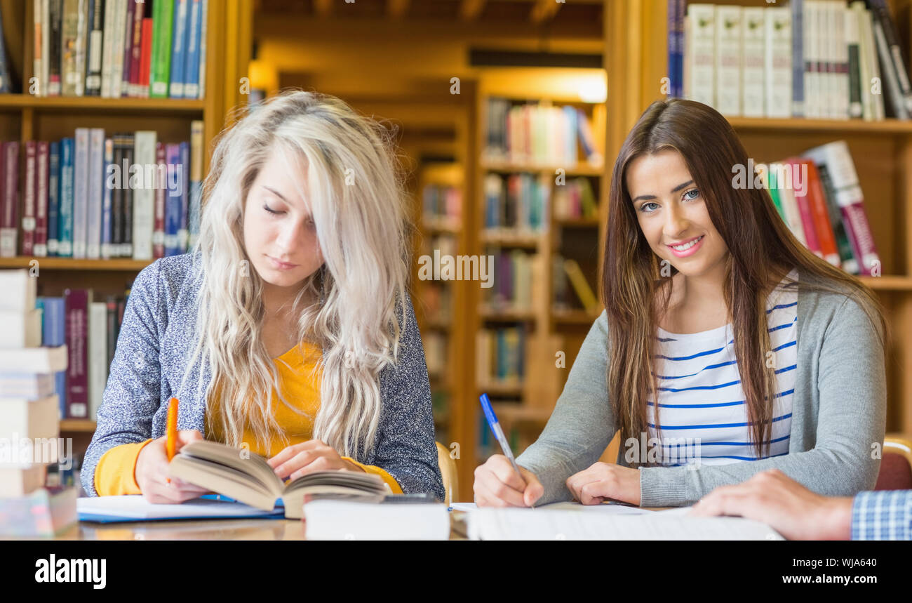 Two focused college students hi-res stock photography and images - Alamy