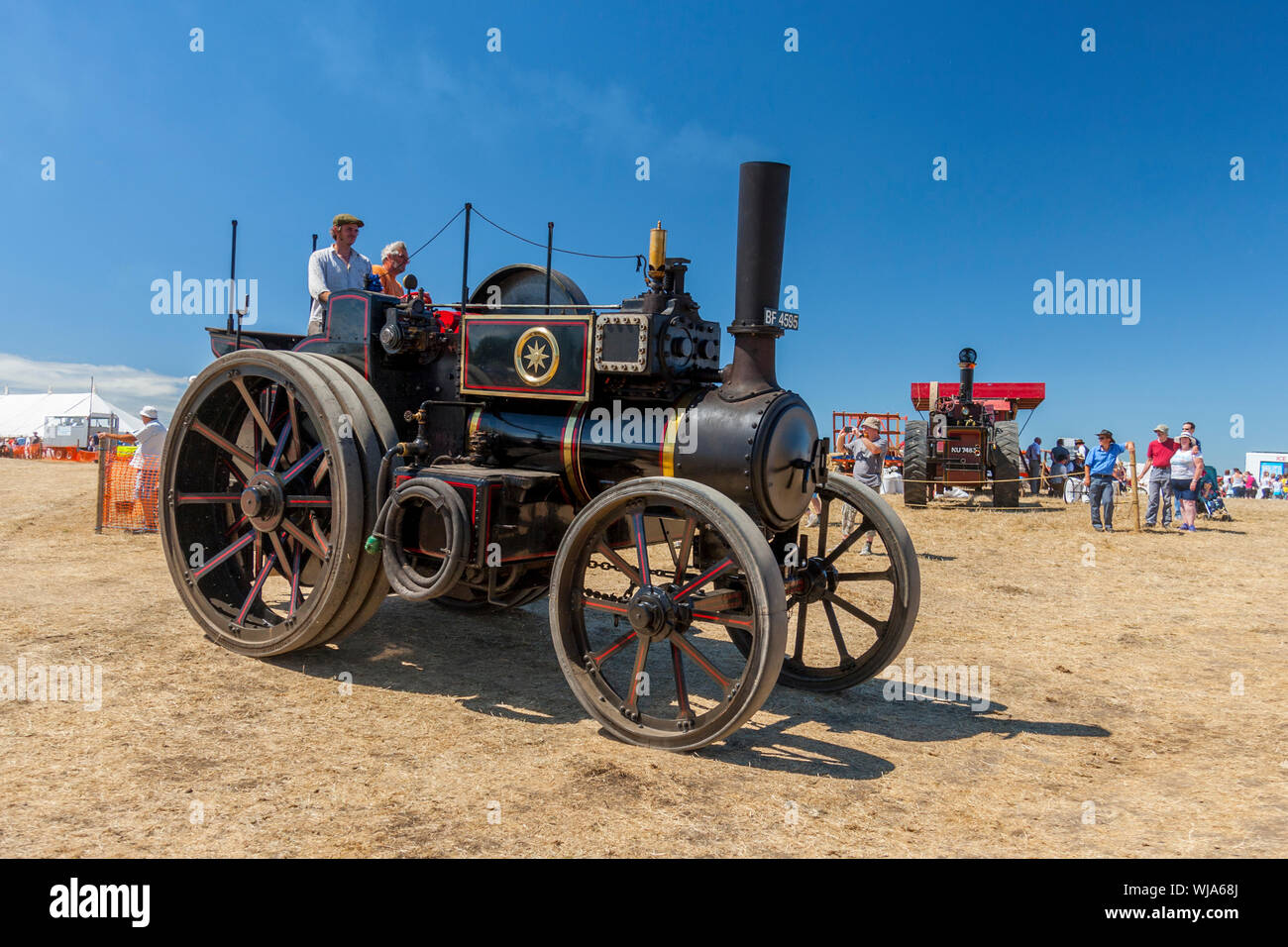 A 1912 McClaren traction engine at the 2018 Low Ham Steam Rally ...