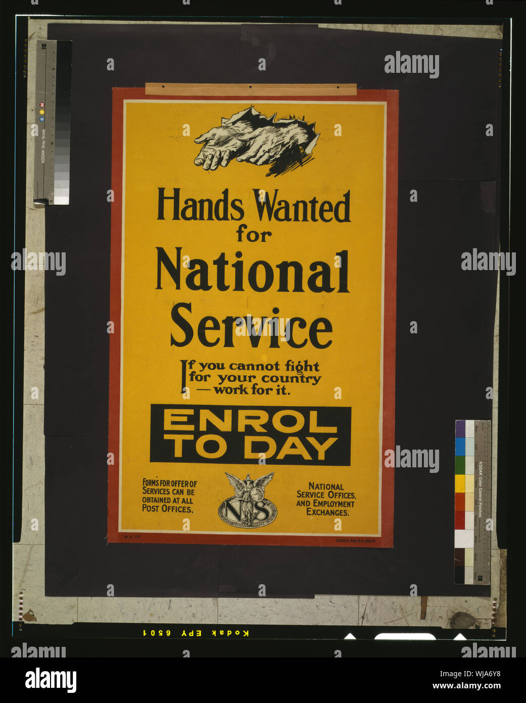 Hands wanted for national service. If you cannot fight for your country ...